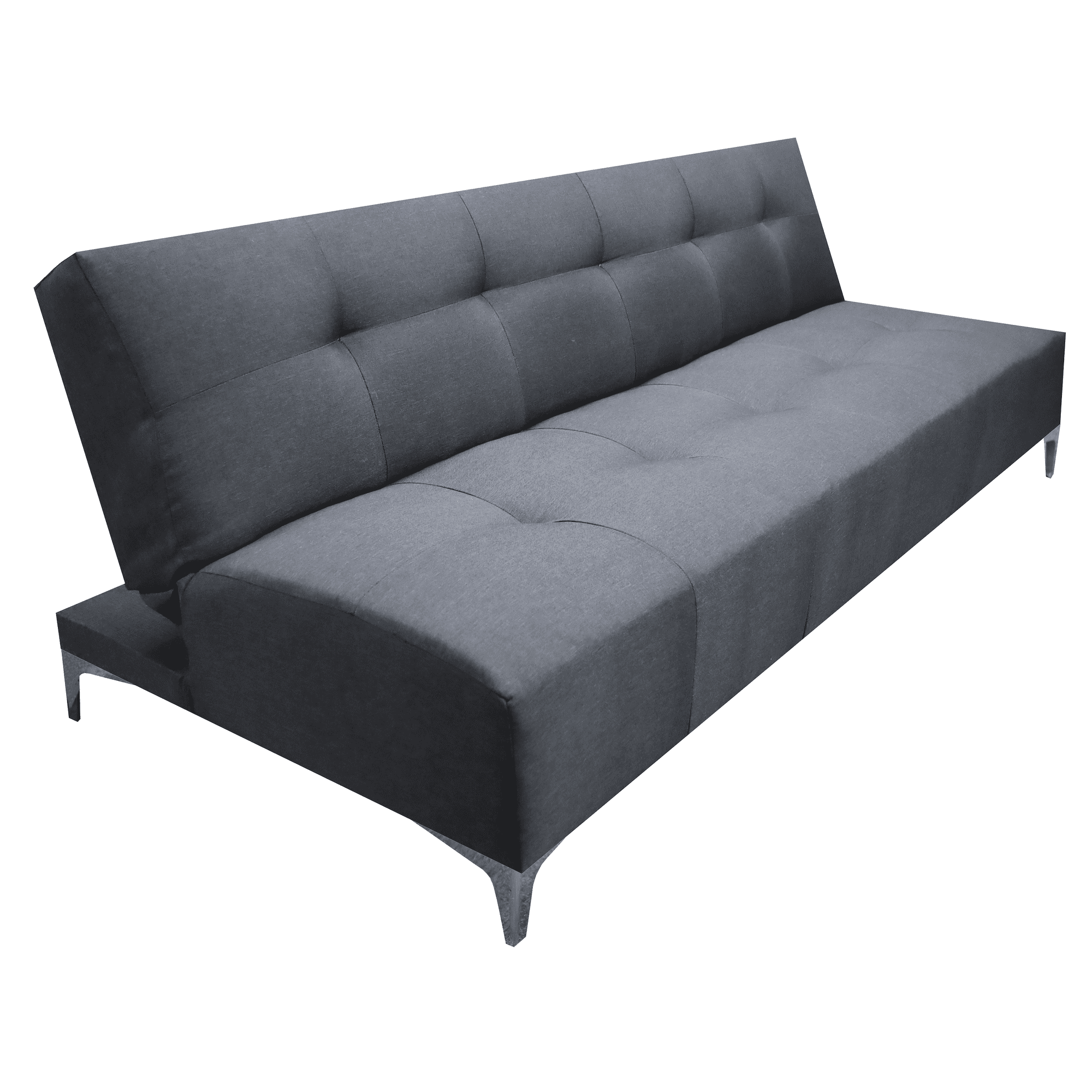 Sofá Cama Reclinable Vegas Lino Gris Oxford Futon 3 Posiciones EL BAZAR STORE Moderno Abotonado ...
