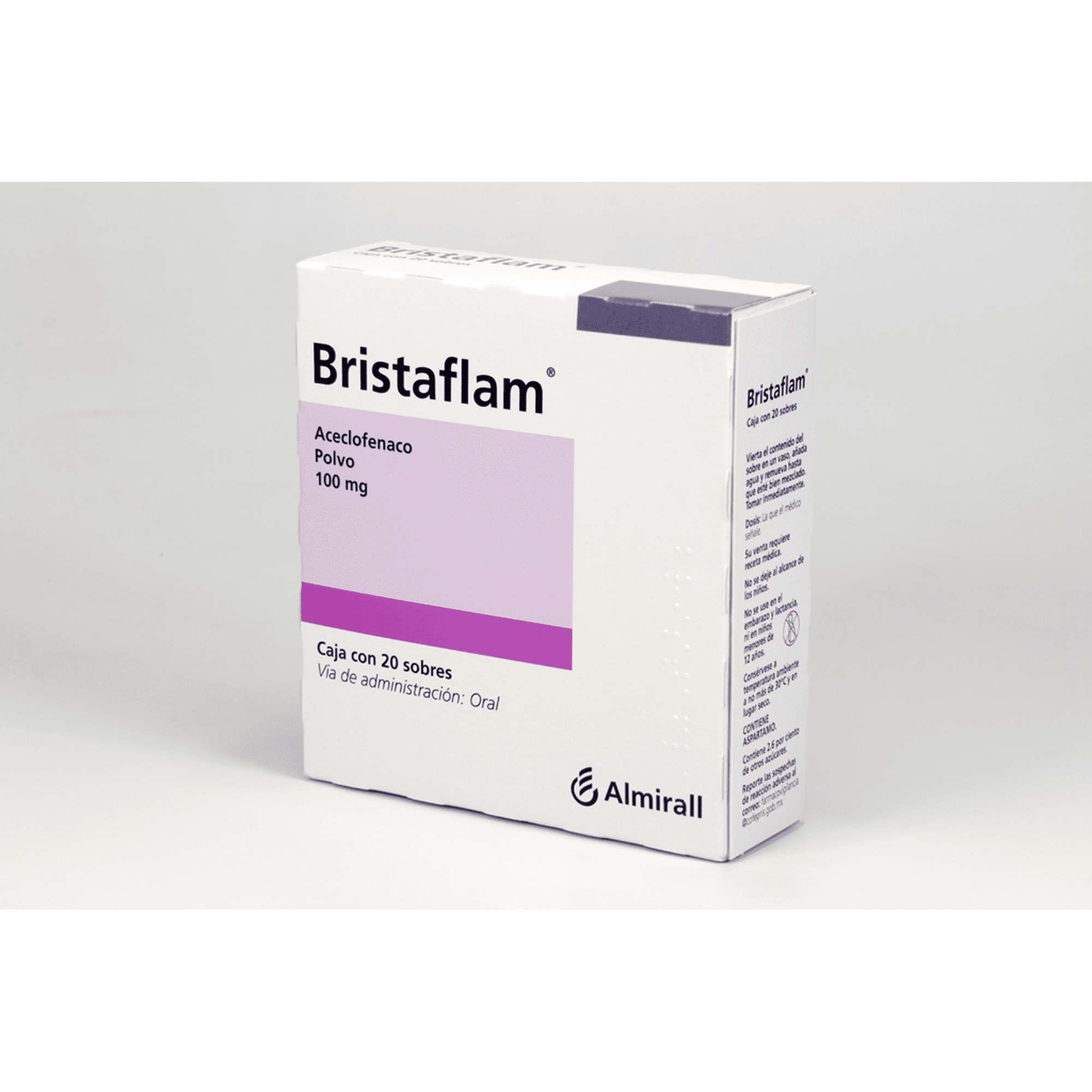 Bristaflam 100 mg polvo en sobres 20 pzas | Walmart