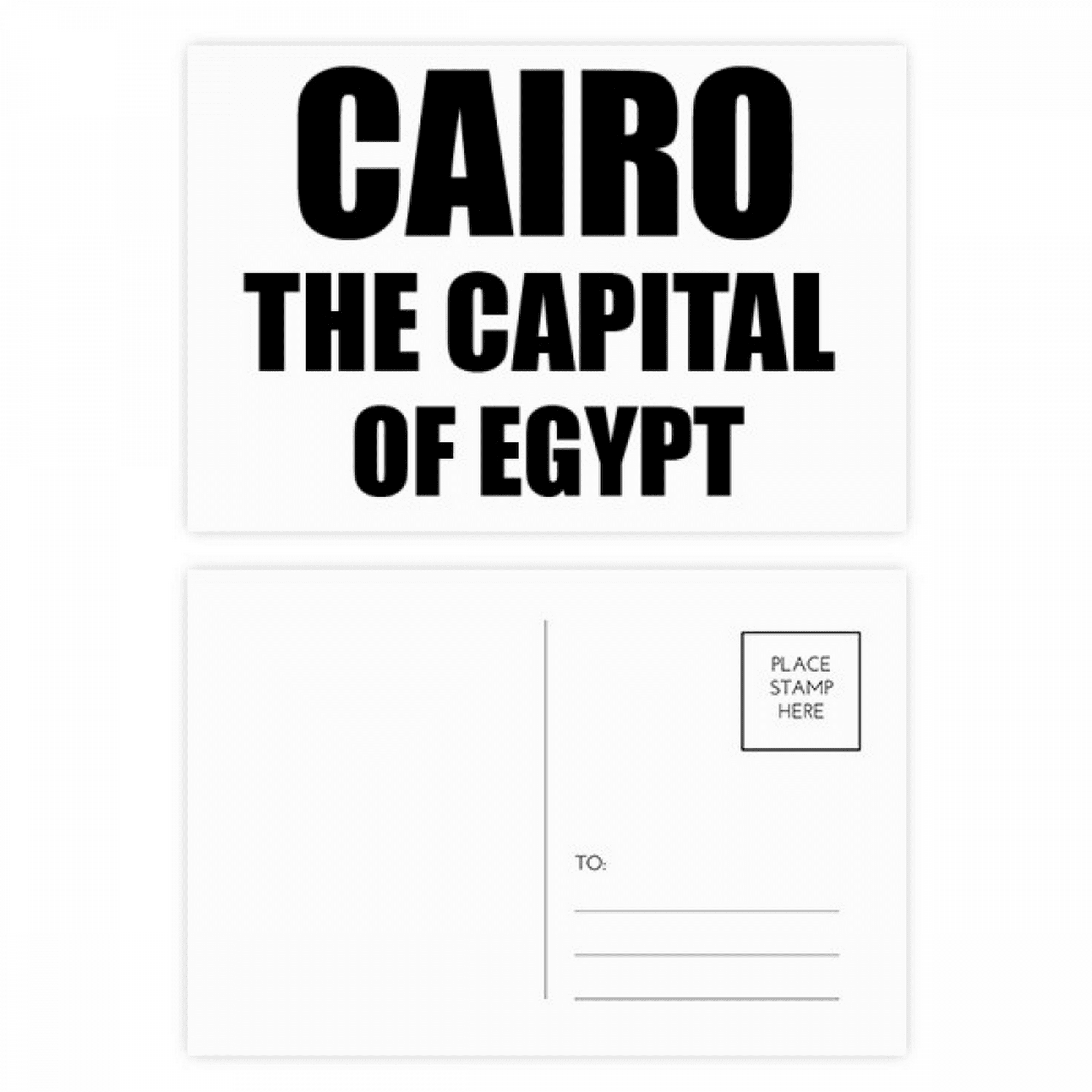 El Cairo, la capital de Egipto Set cumpleaños gracias tarjeta postal correo lado 20pcs | Walmart ...