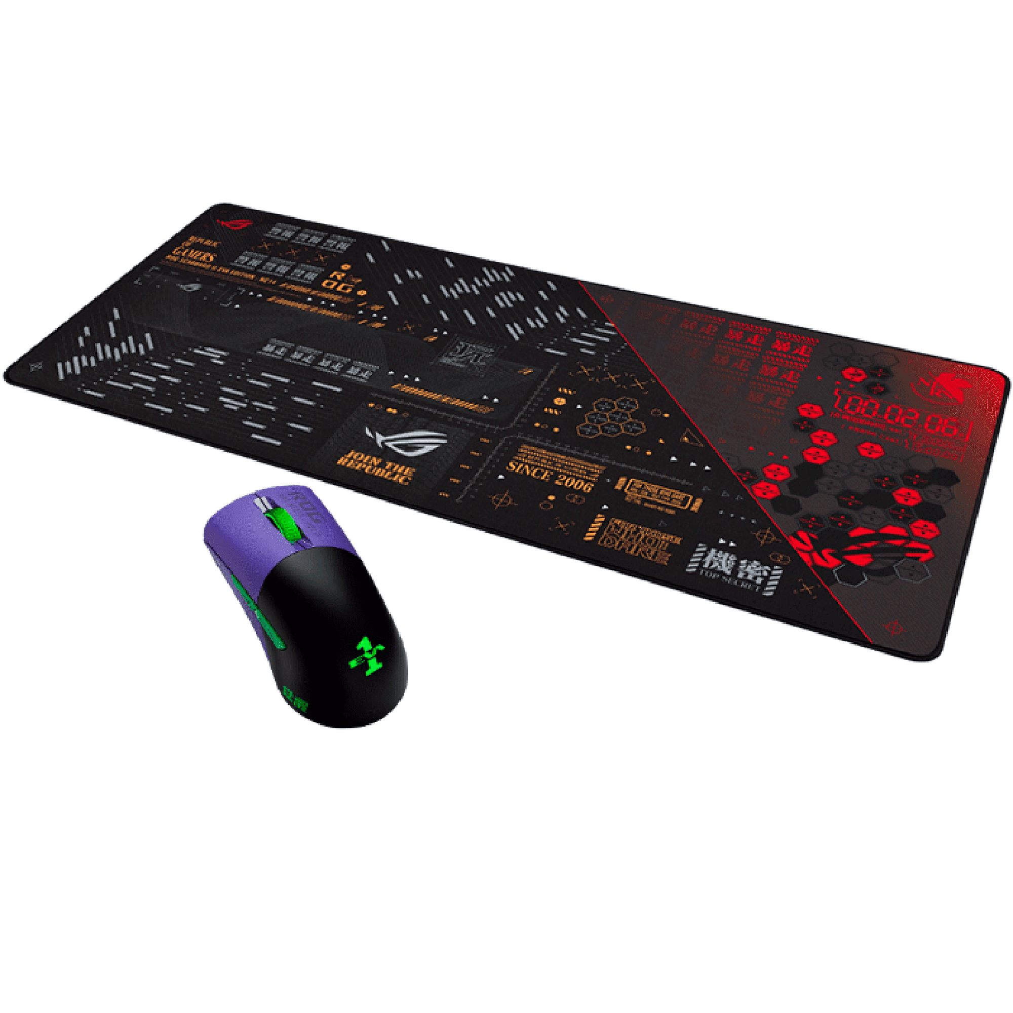 KIT Gamer ASUS ROG Evangelion Mouse KERIS + MousePad Scabbard Asus KIT ...