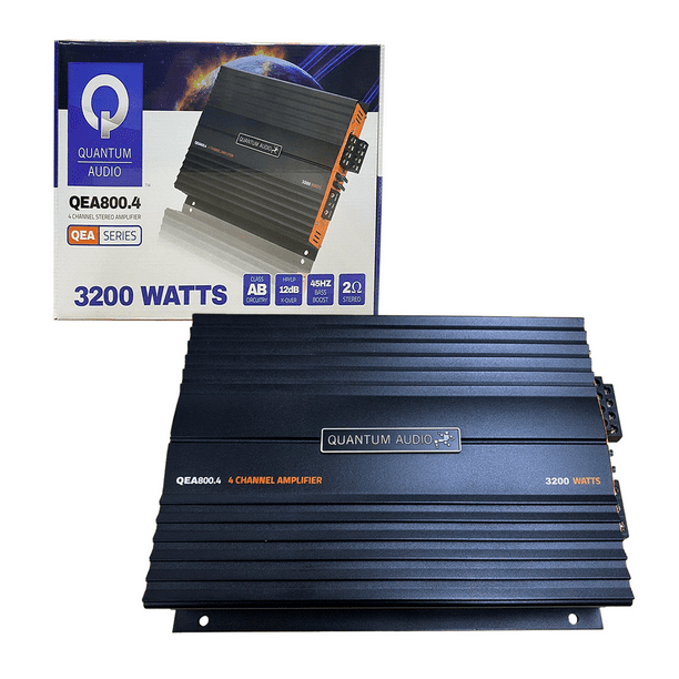 Amplificador Full Range 4 Canales Quantum QEA800.4 3200 Watts Clase AB 2 Ohms Quantum QEA8004 ...