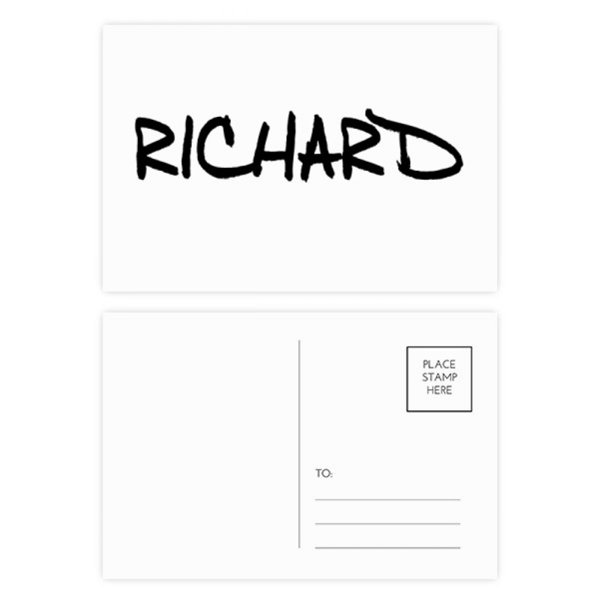 Special letra nombre inglés Richard Set cumpleaños gracias tarjeta ...