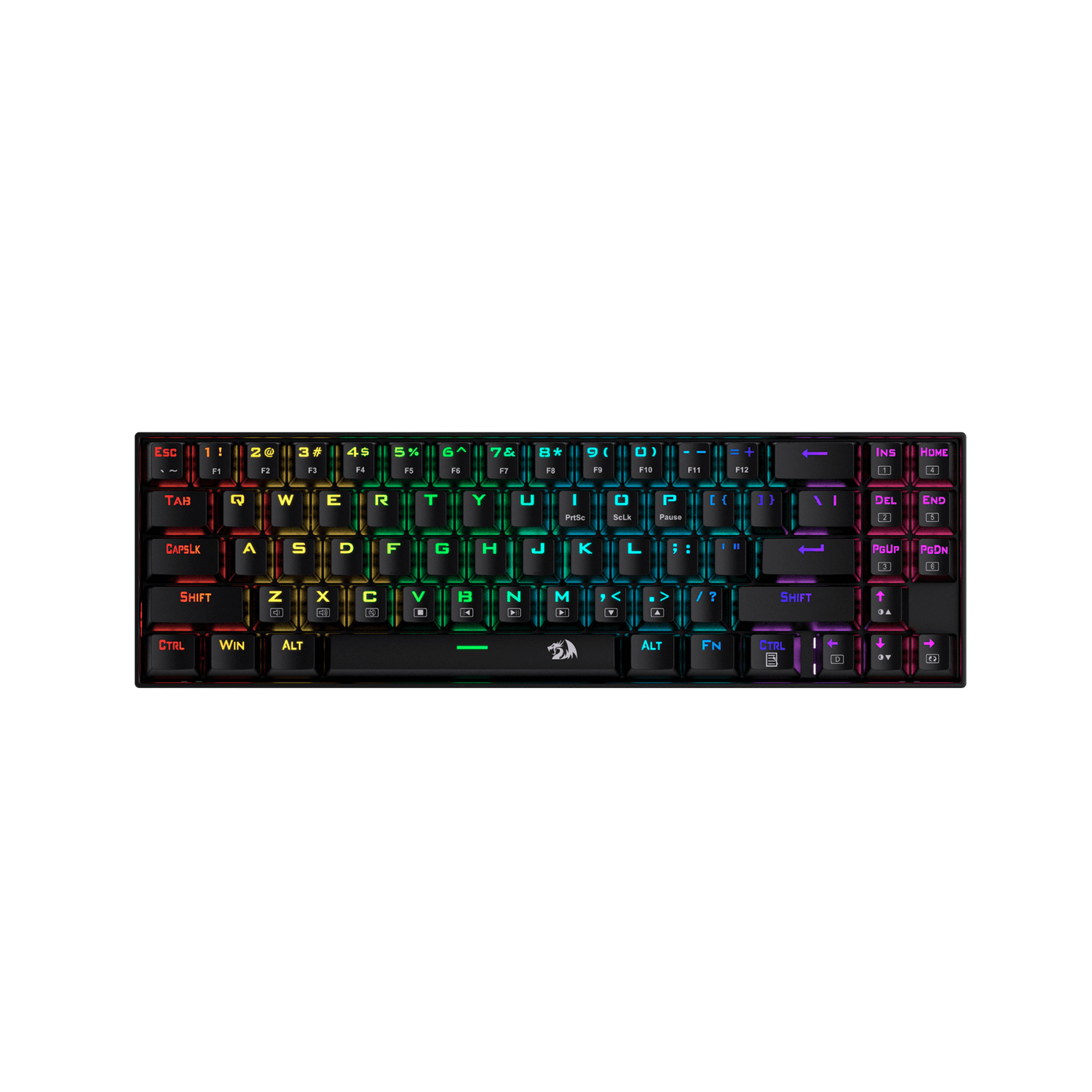 Teclado Gamer Redragon Deimos K599 Black Qwerty Red Redragon K599-KRS ...