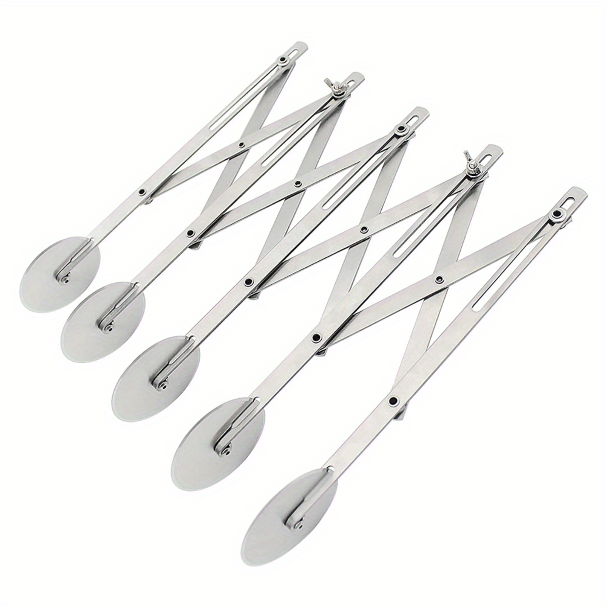 1pc, 5 Wheel Pastry Cutter, Stainless Steel Expandable Pizza Slicer ...