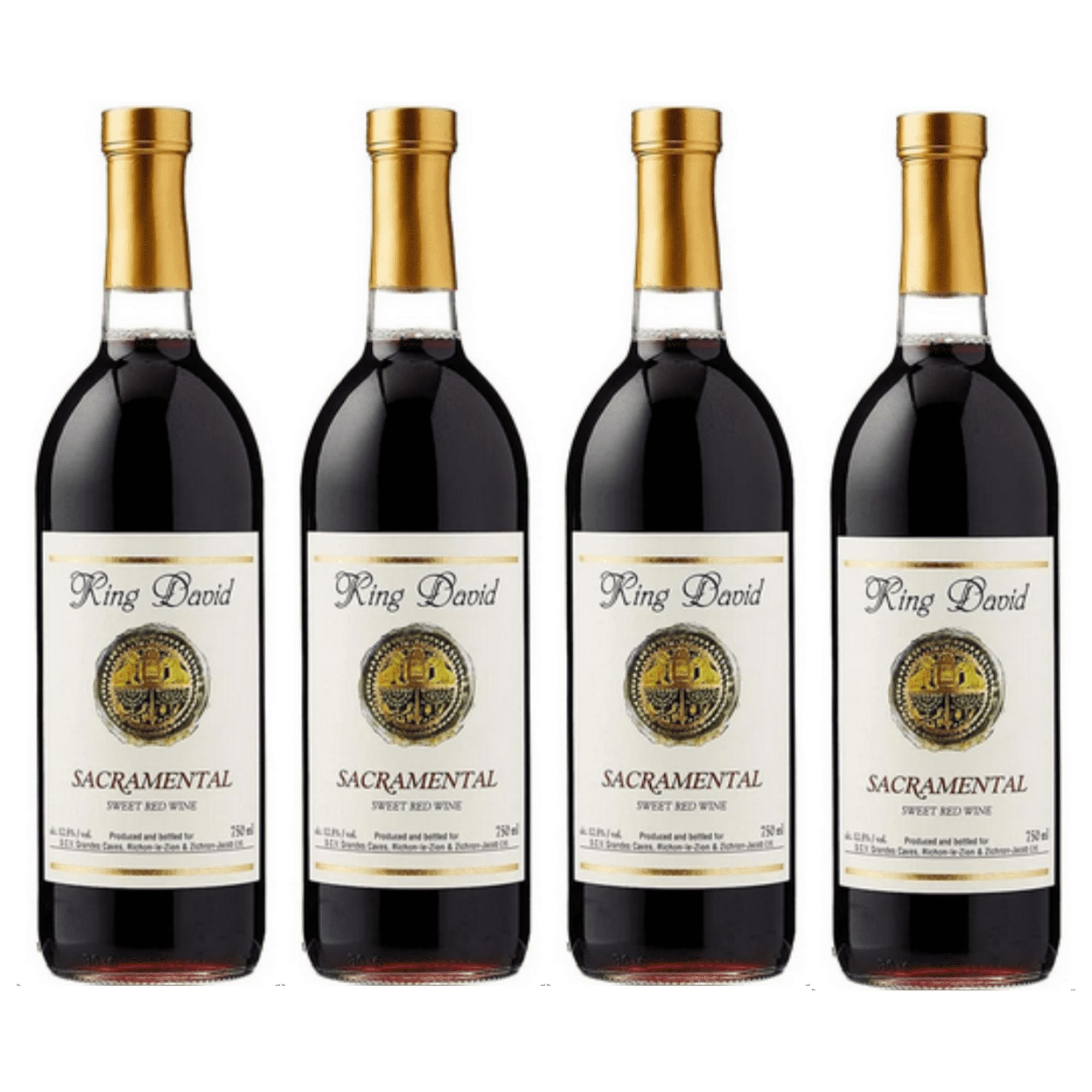 Paquete de 4 Vino Tinto Kosher Carmel King David Sacramental - Producto ...