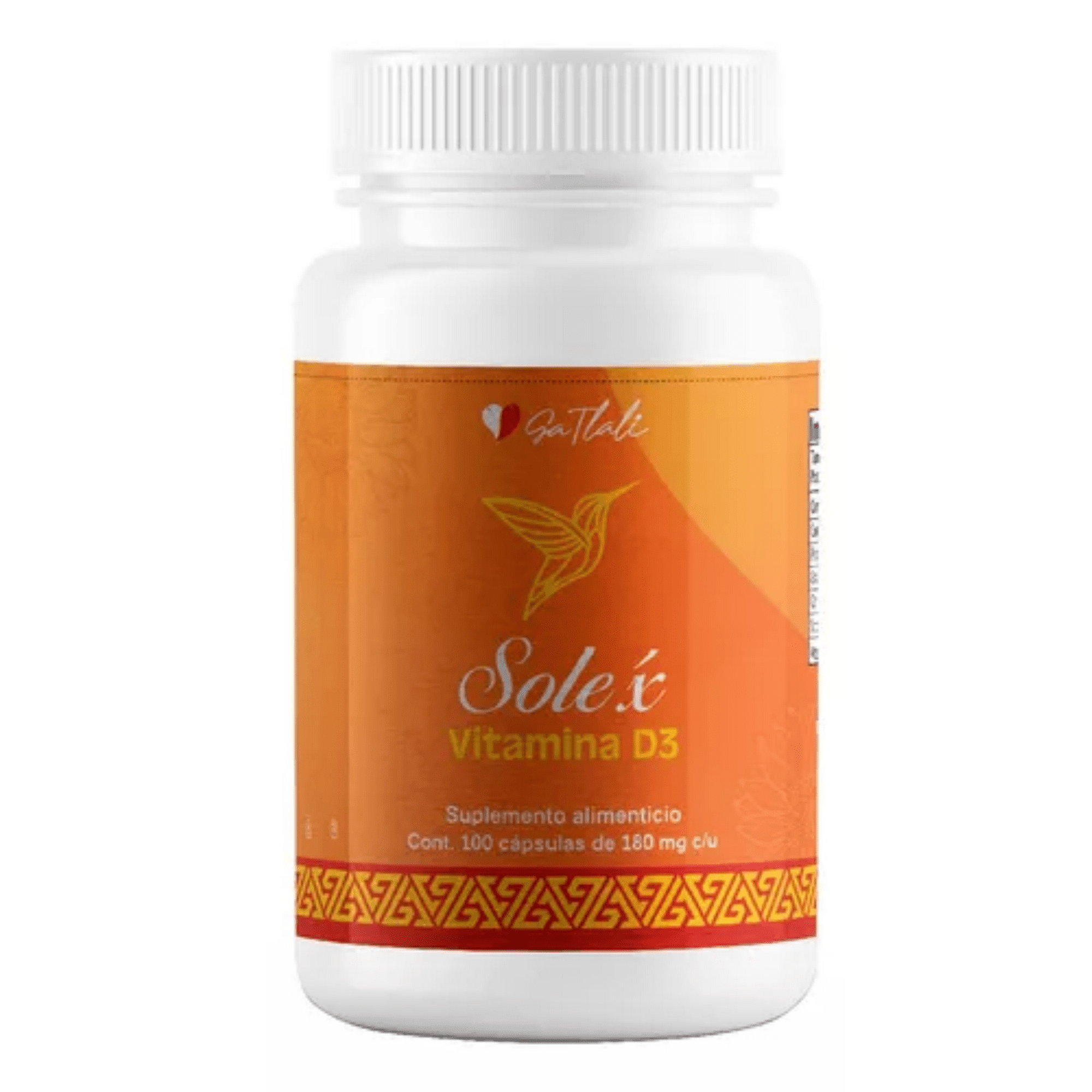 Vitamina D3 Sole'x Ga Tlali 100 Capsulas 180 Mg | Bodega Aurrera en línea