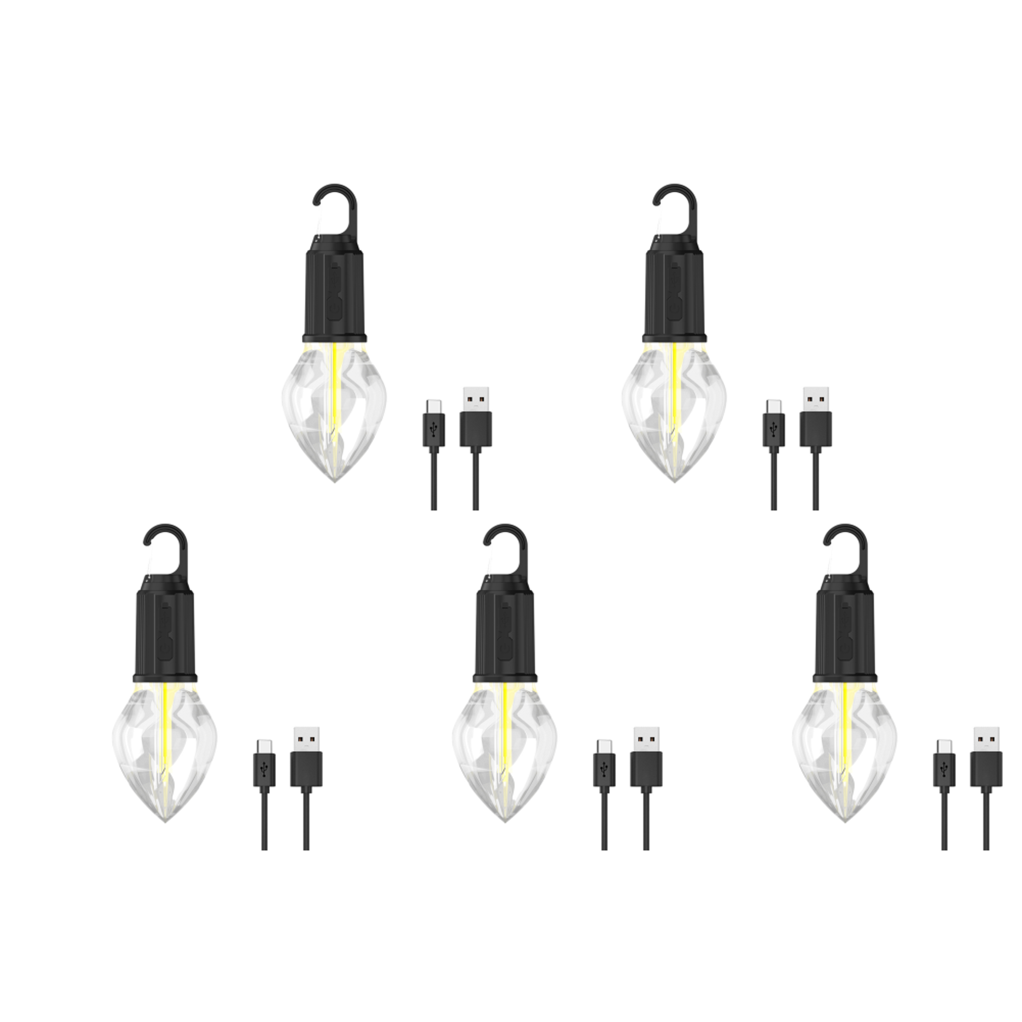 Luz LED USB para camping 400 mAh 100 LM tipo C recargable impermeable ...