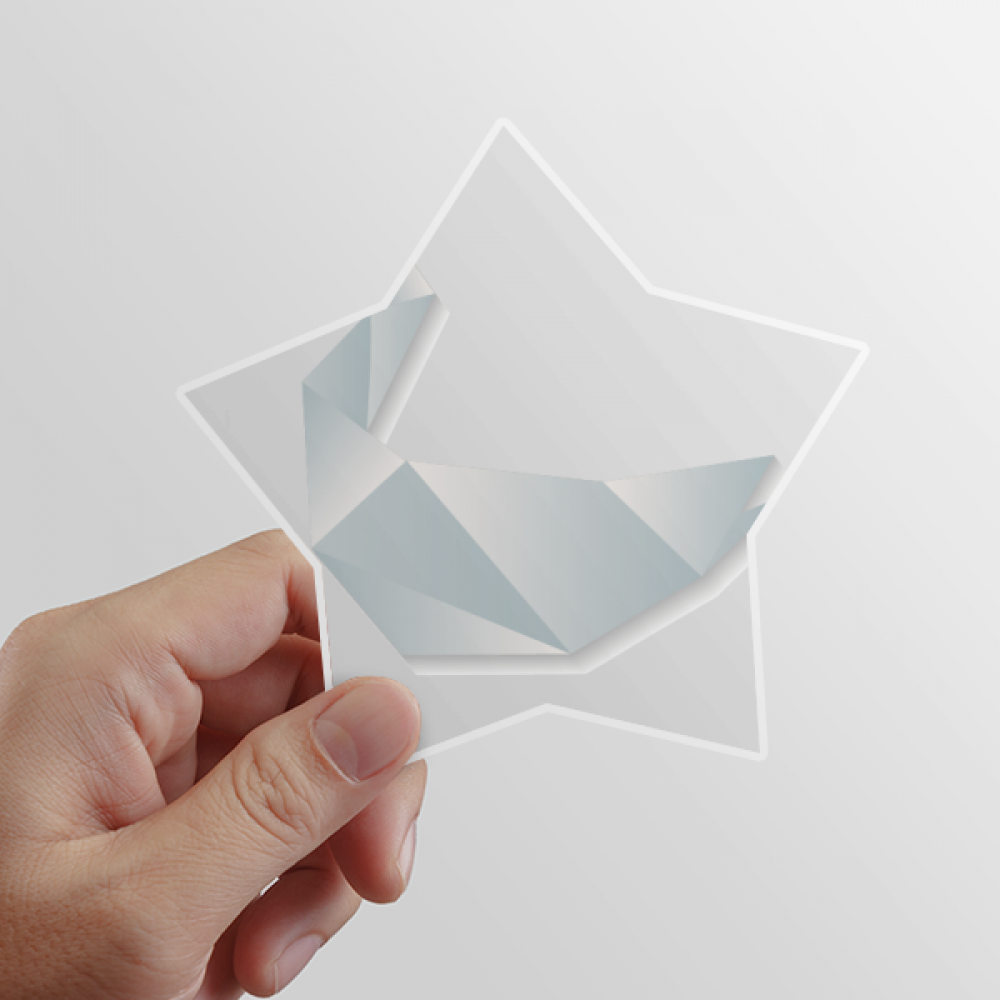 Geometric Abstract Goose patron de origami Estrella calcomanías ...