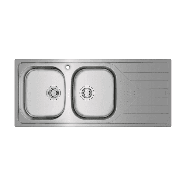 TARJA EMPOTRAR ACERO INOX TEKA UNIVERSE 80 T-XP 2B 1D DOS TINAS 34 CM ...