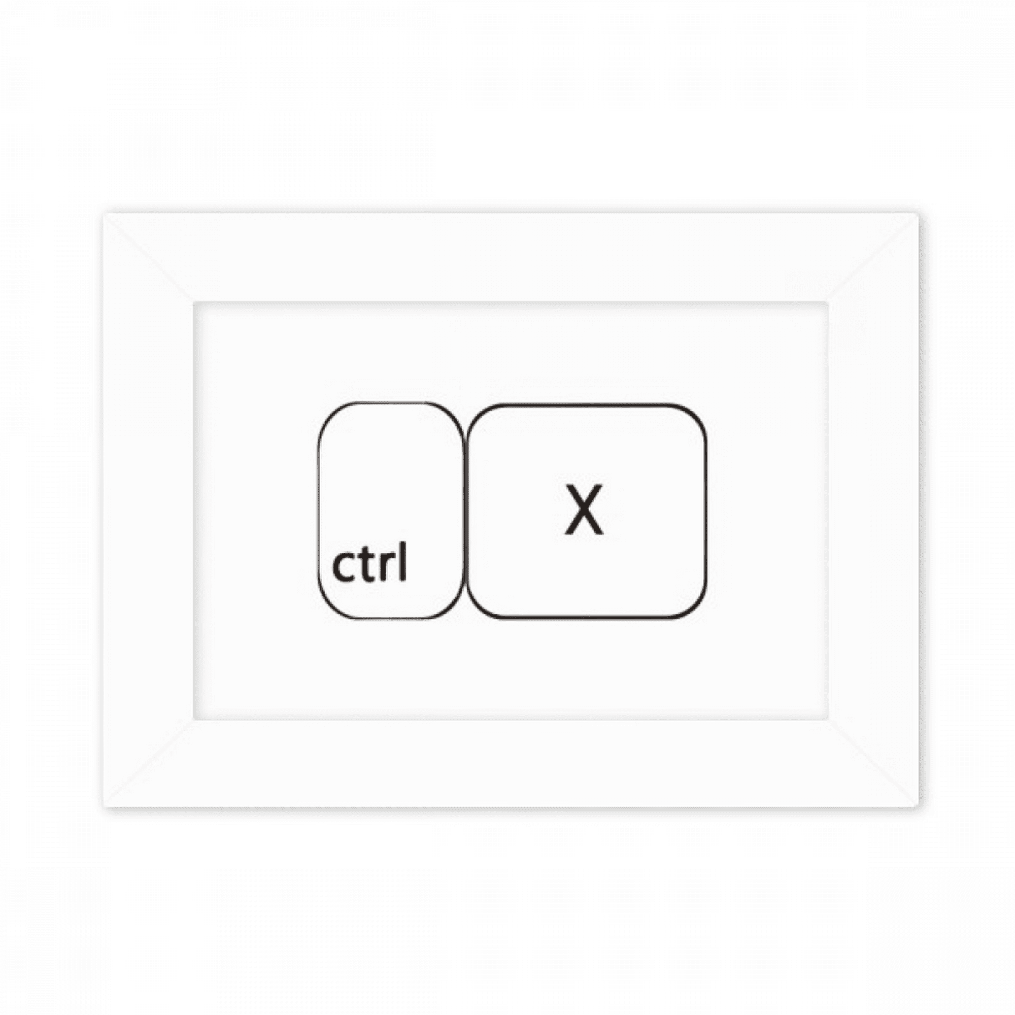 Teclado símbolo Ctrl X Marco de Fotos de escritorio imagen Blanco ...