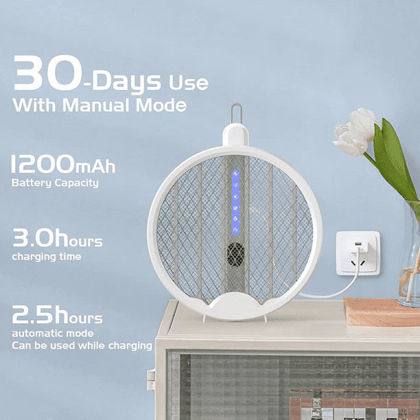 Matamoscas eléctrico, matamoscas eléctrico de 3000 V, matamoscas ...
