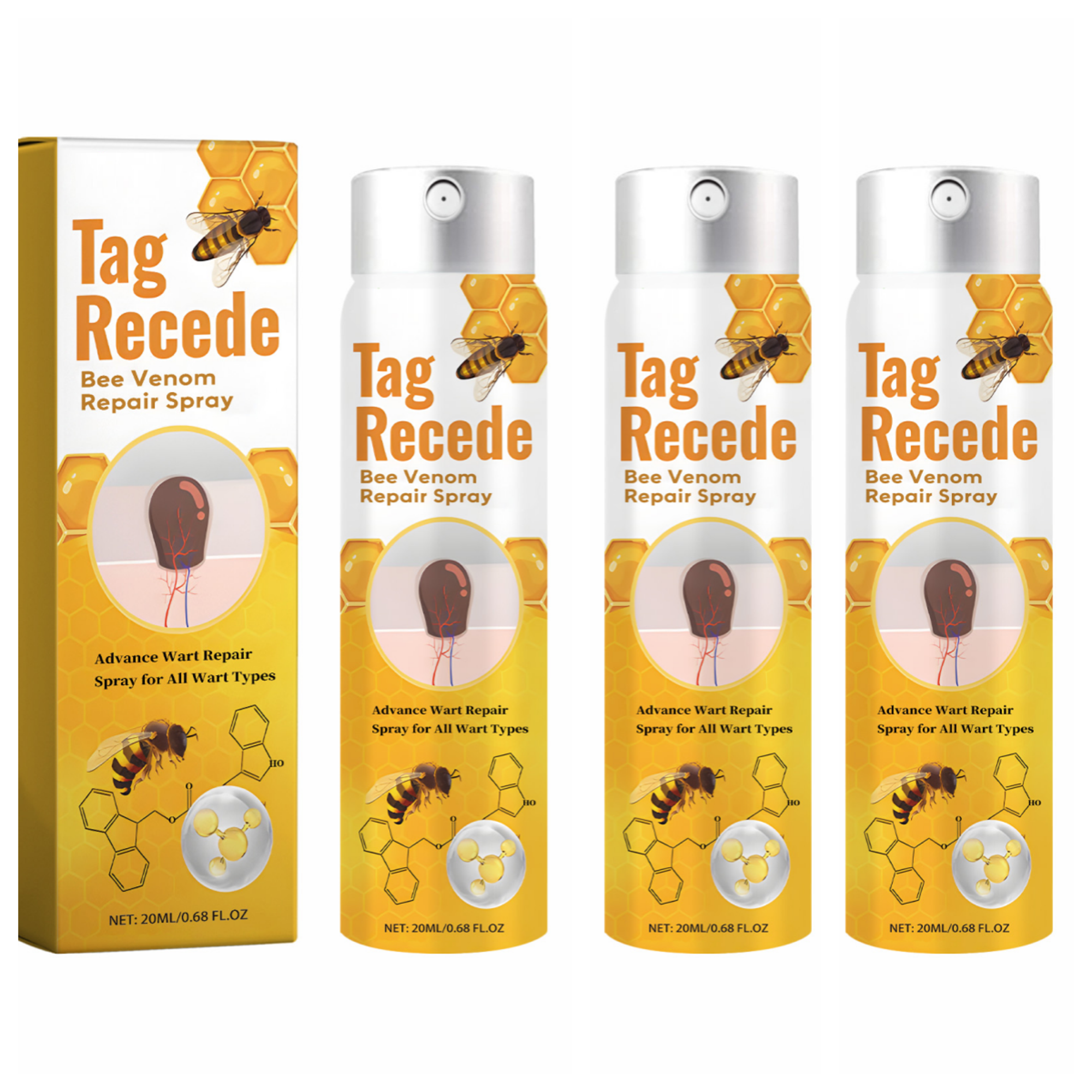 Bee,20ml Tag Recede Bee Spray,Tagrecede Bee Spray For Skin.Safe For All ...