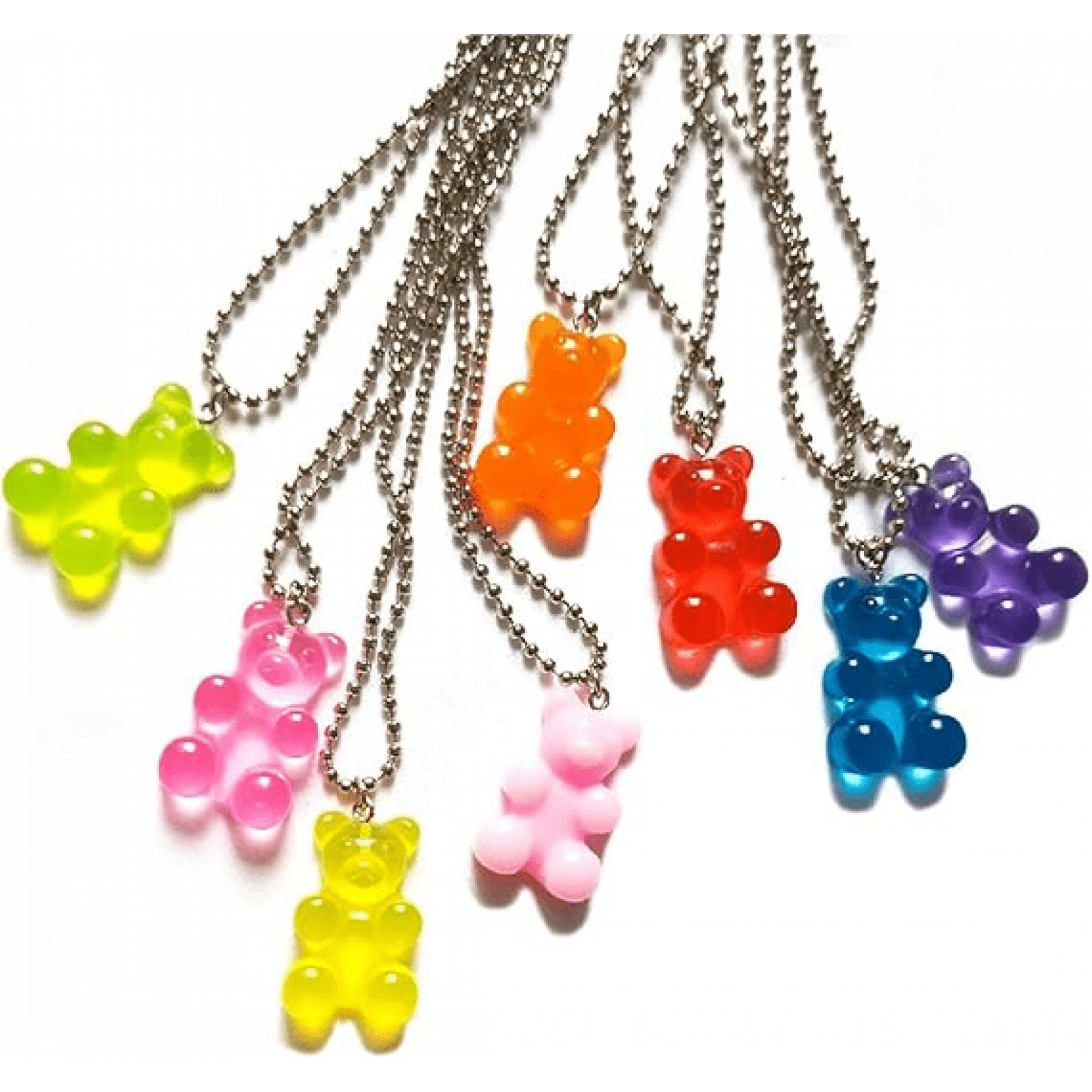 Pack de 8 collares con eslabones de cadena con tacos de goma, resina ...