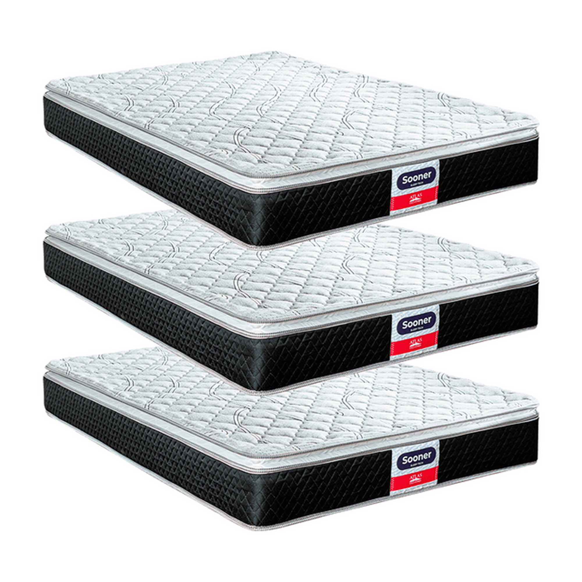 Paquete 3 Colchones Matrimonial Colchones Atlas Sooner | Walmart en línea