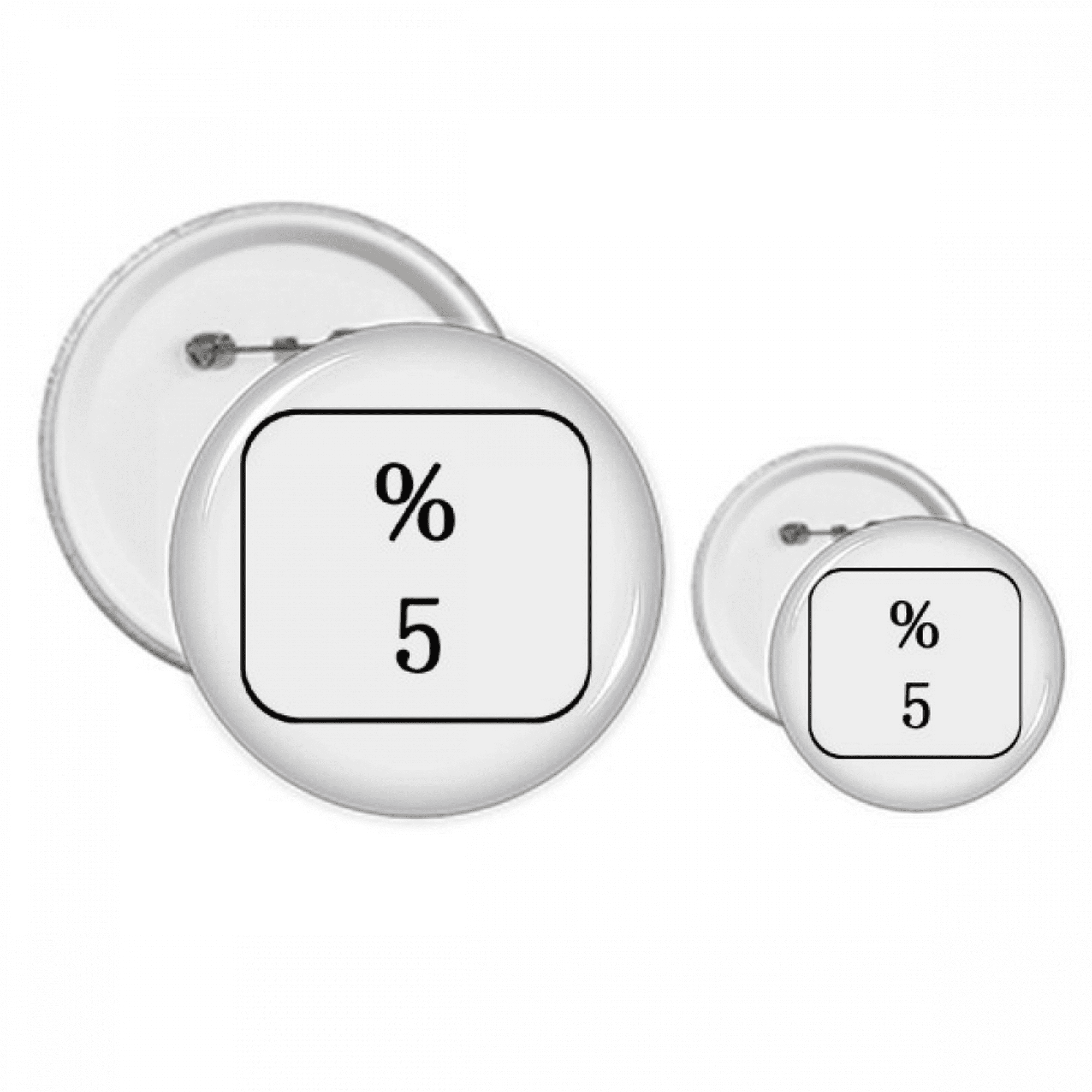 Teclado símbolo 5 Insignia insignia botón diseño conjunto | Bodega ...