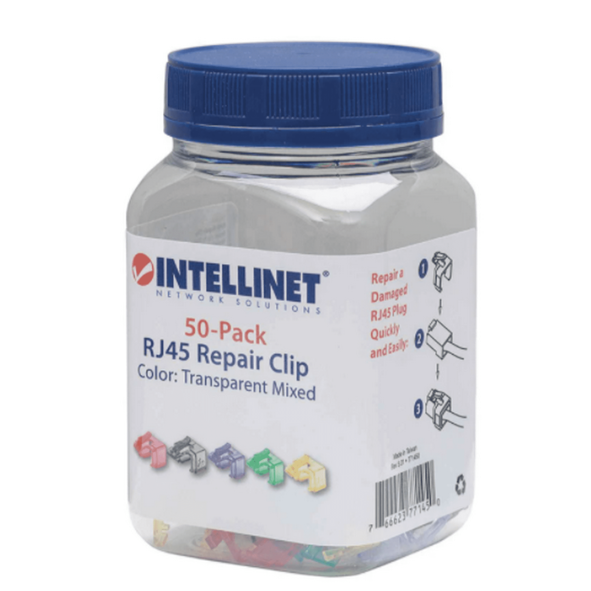 PLUG RJ45 CLIP REPUESTO MIXTO 50 PZAS Intellinet 771450 | Walmart en línea