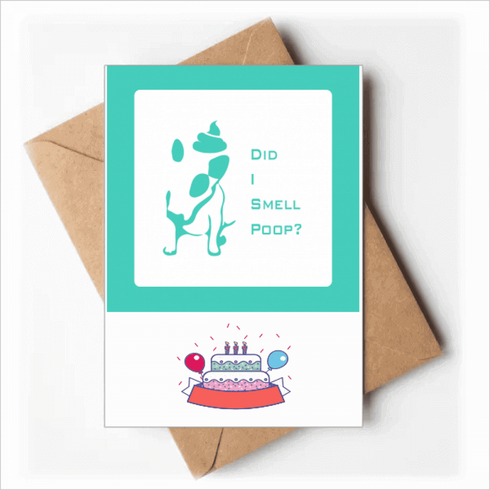 Juguetones Bull Terrier huele a caca Tarjetas de cumpleaños en sobres ...