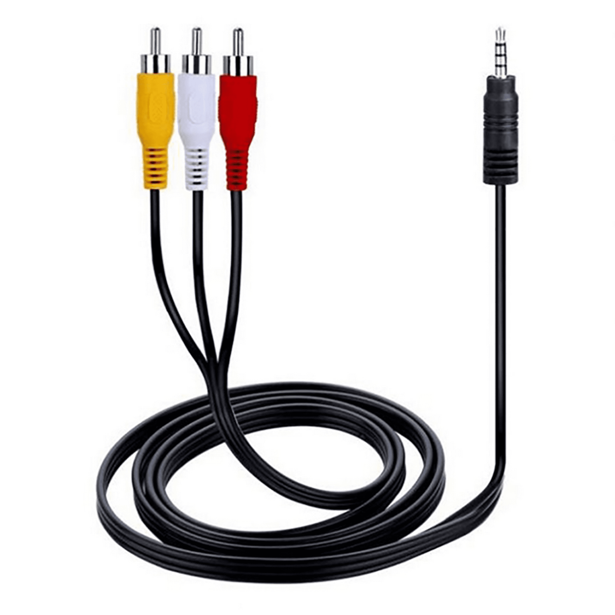 Cable AUX a 3-RCA, Conector de Audio / Video Auxiliar, PVC, 6p de ...