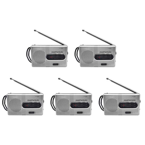 Mini Radio Portátil AM FM Radio Antena Telescópica Radio Estéreo Al ...