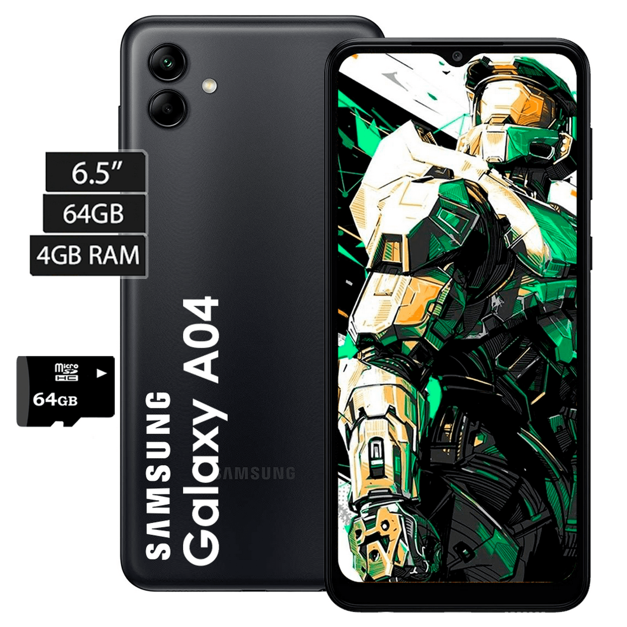 Smartphone Samsung Galaxy A04 64GB 4GB Negro más Micro SD 64GB ...