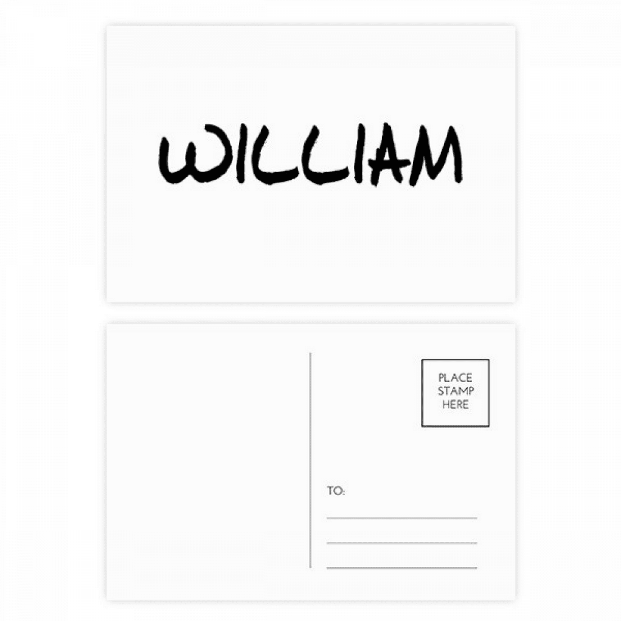 Special letra nombre inglés William Set cumpleaños gracias tarjeta ...