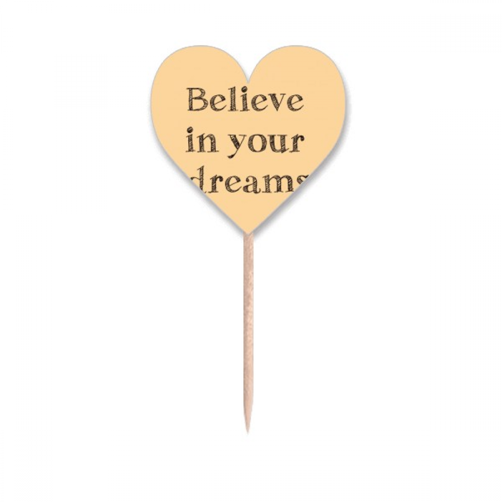 Creer en tu sueño inspirador Etiqueta del corazón de la bandera del ...