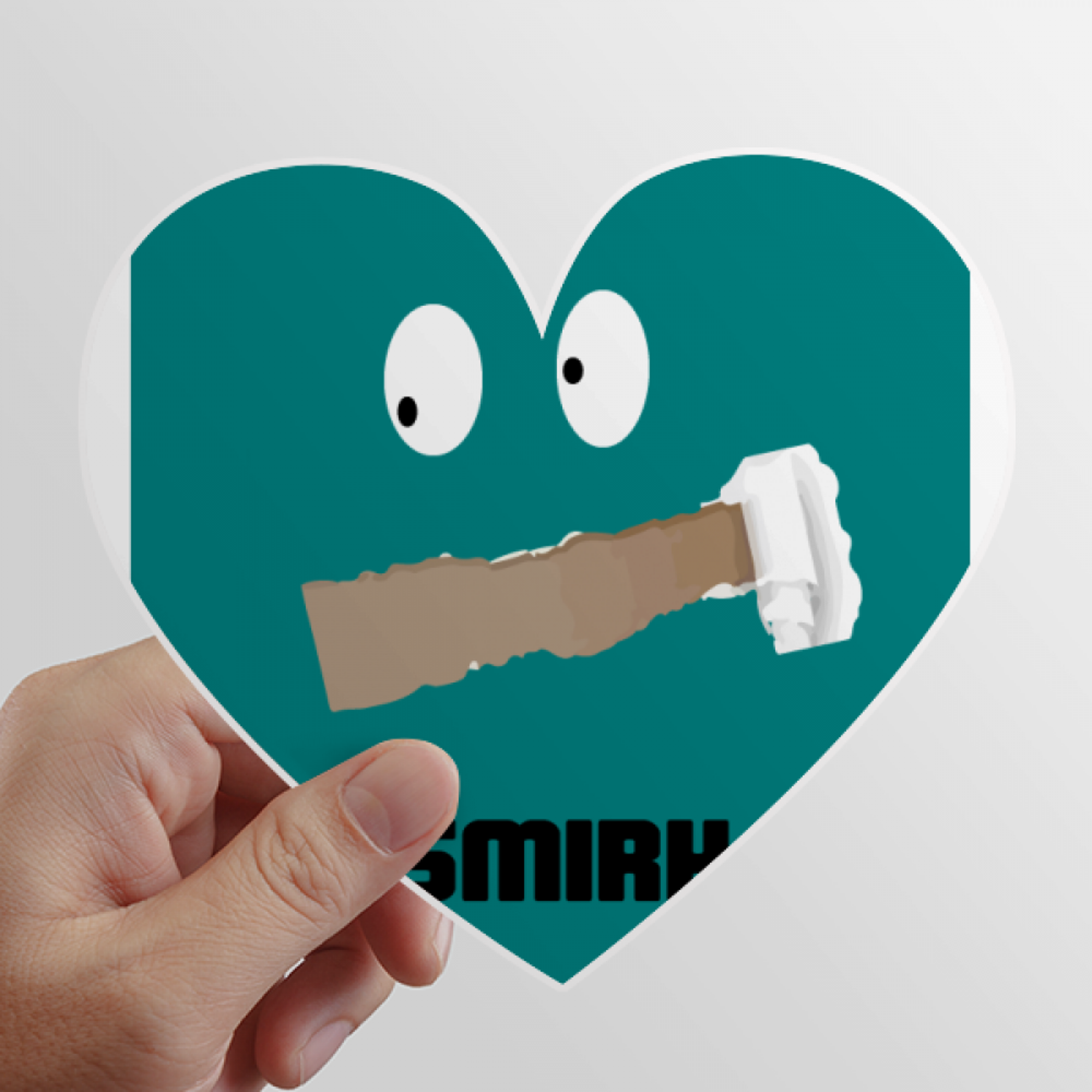 Green eMotion smirk Stare provocar Calcomanías cardíacas,calcomanías ...