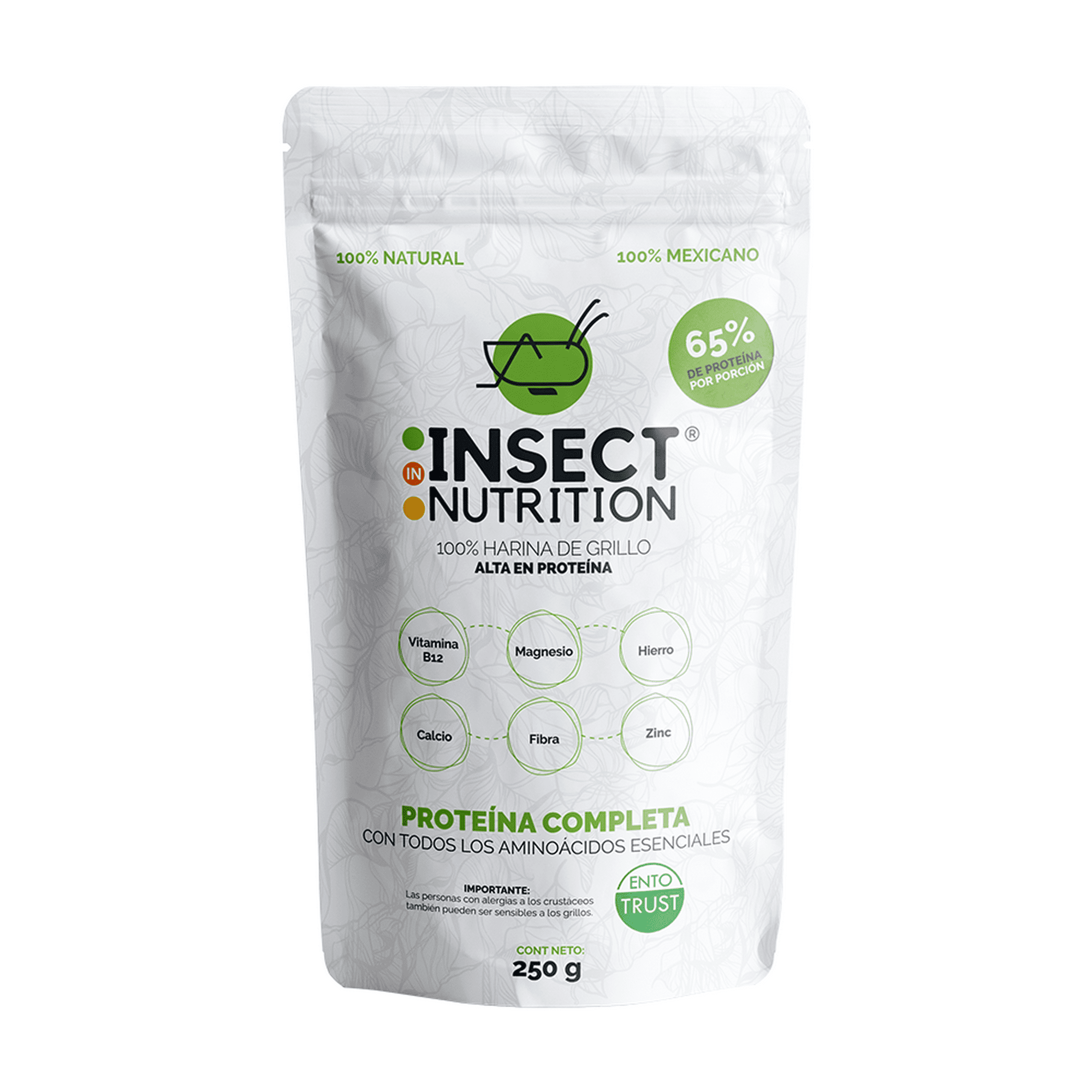Harina de Grillo 250 g IN Insect Nutrition, 69% de Proteína, omega 3 y ...