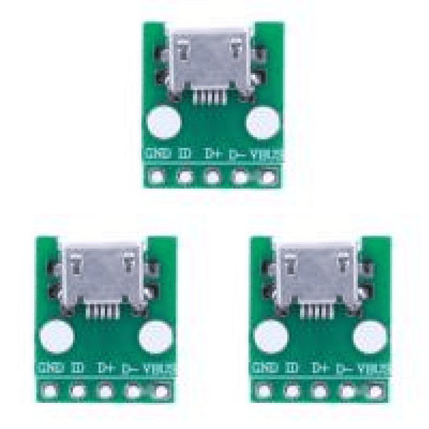 Adaptador USB a DIP, conector hembra MICRO de 5 pines, convertidor PCB tipo B, Pinboard ...