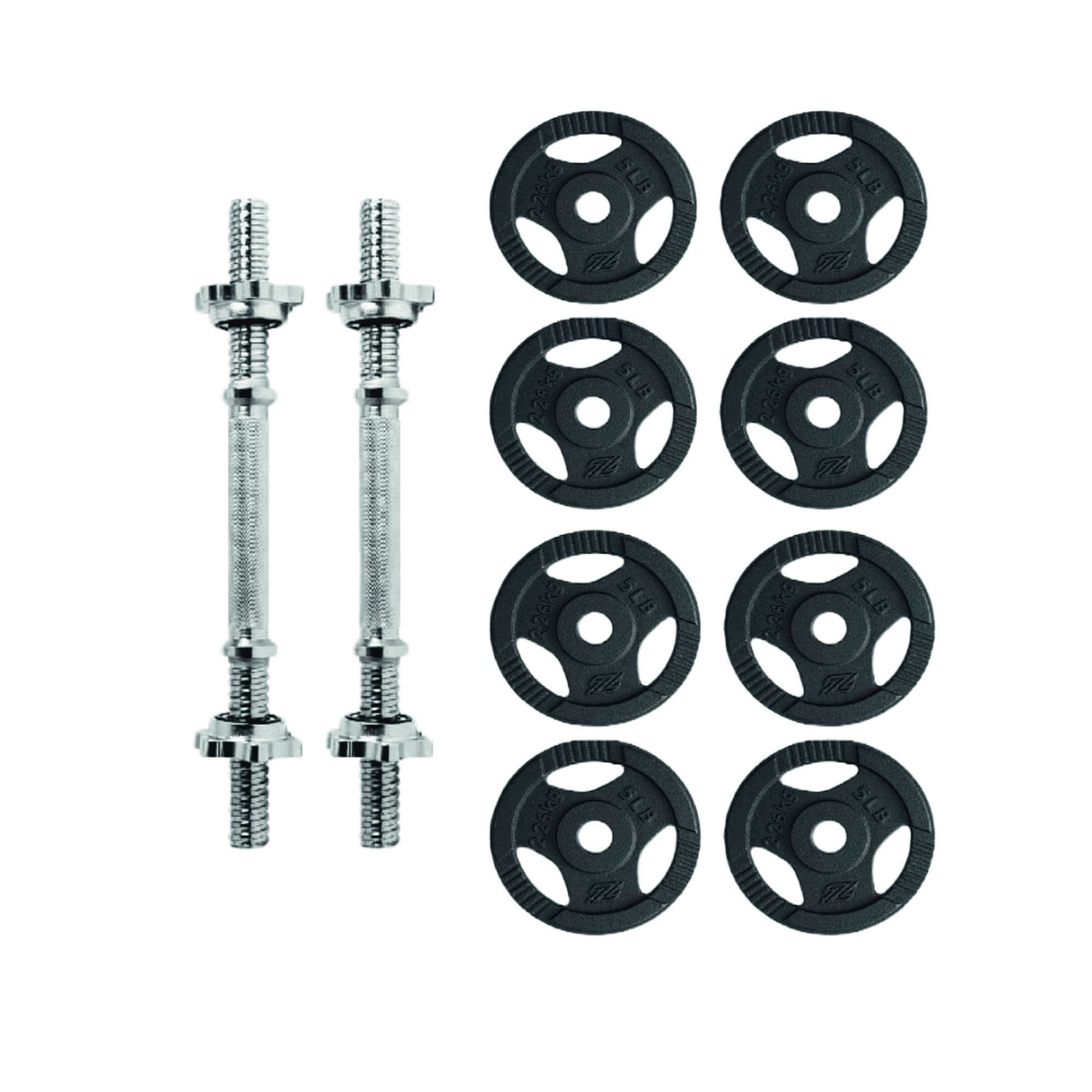 Kit De Pesas 48 Libras Con 2 Barras Para Mancuernas 14 y 8 Discos De ...