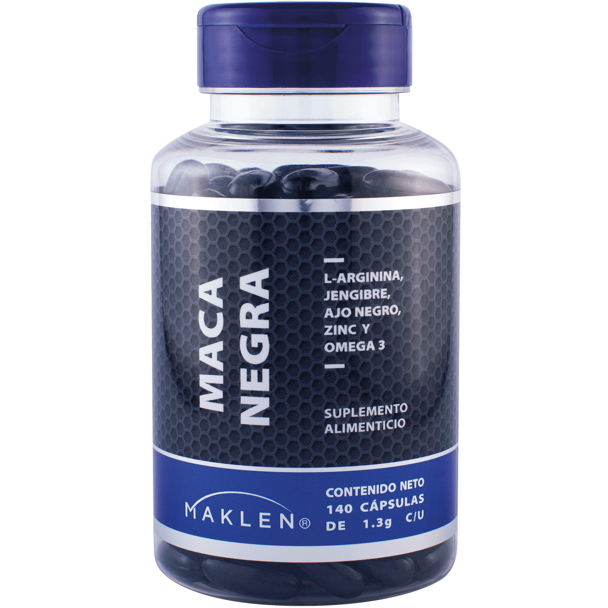 Maca Negra, L-Arginina, Jengibre, Ajo Negro y Omega 3 | 140 Cápsulas ...