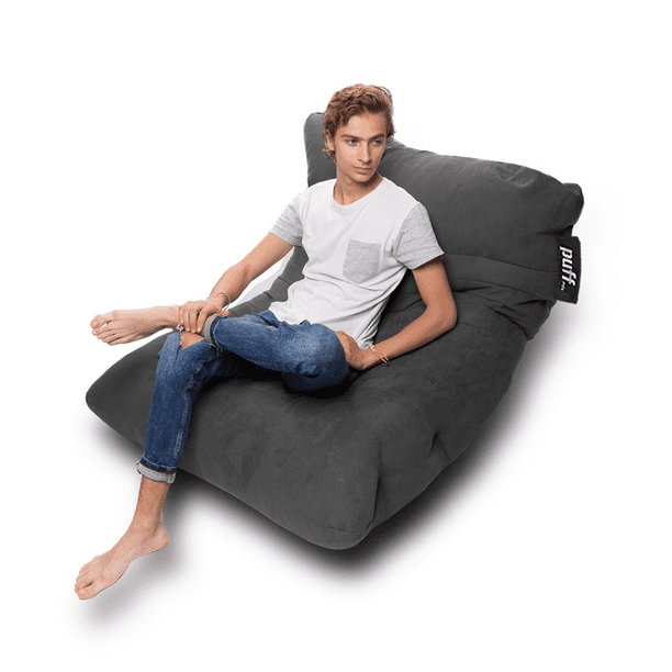 Sillón Puff Gamer Acabado Gamuza Color Gris Puff Mx Puff Gamer Gamuza ...