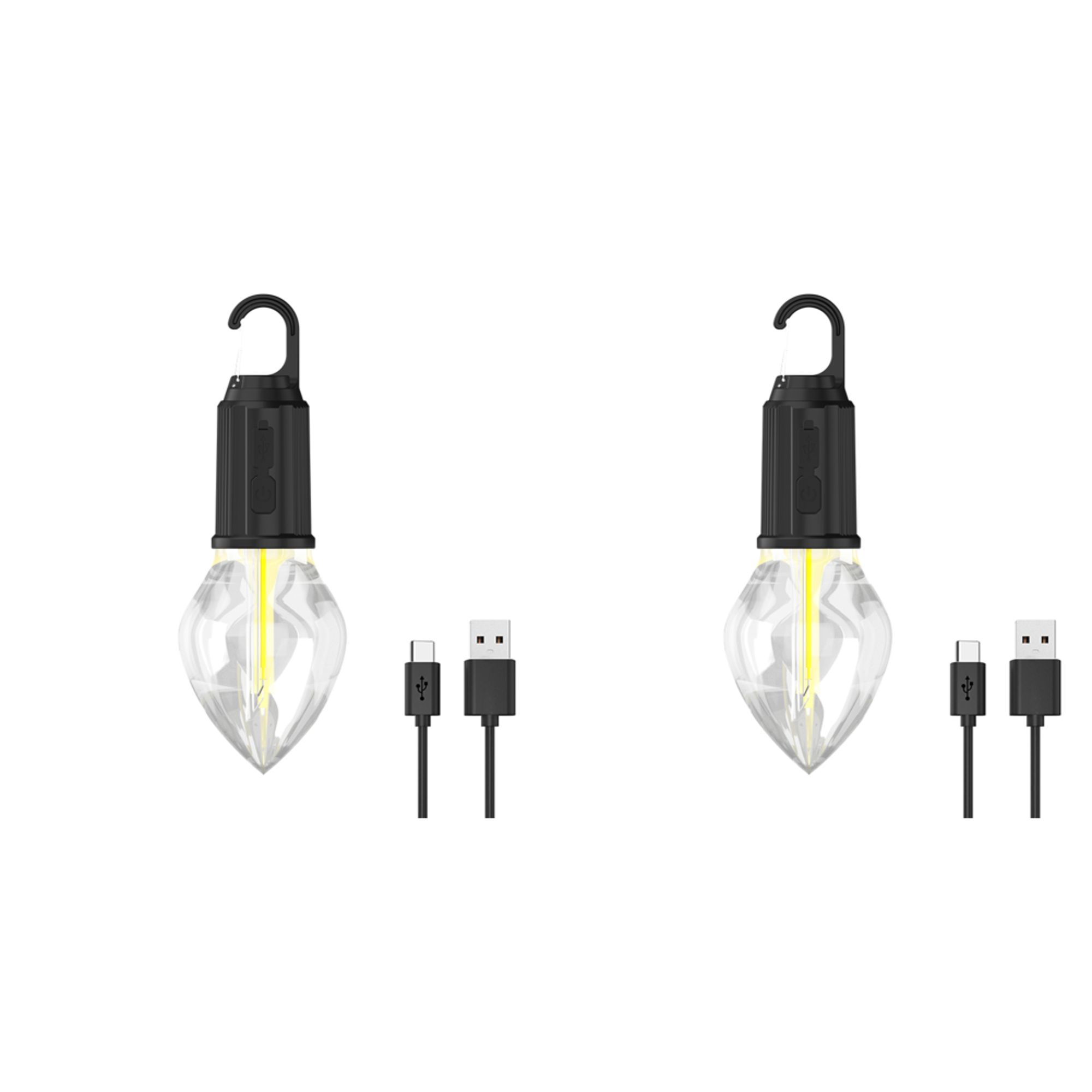 Luz LED USB para camping 400 mAh 100 LM tipo C recargable impermeable ...