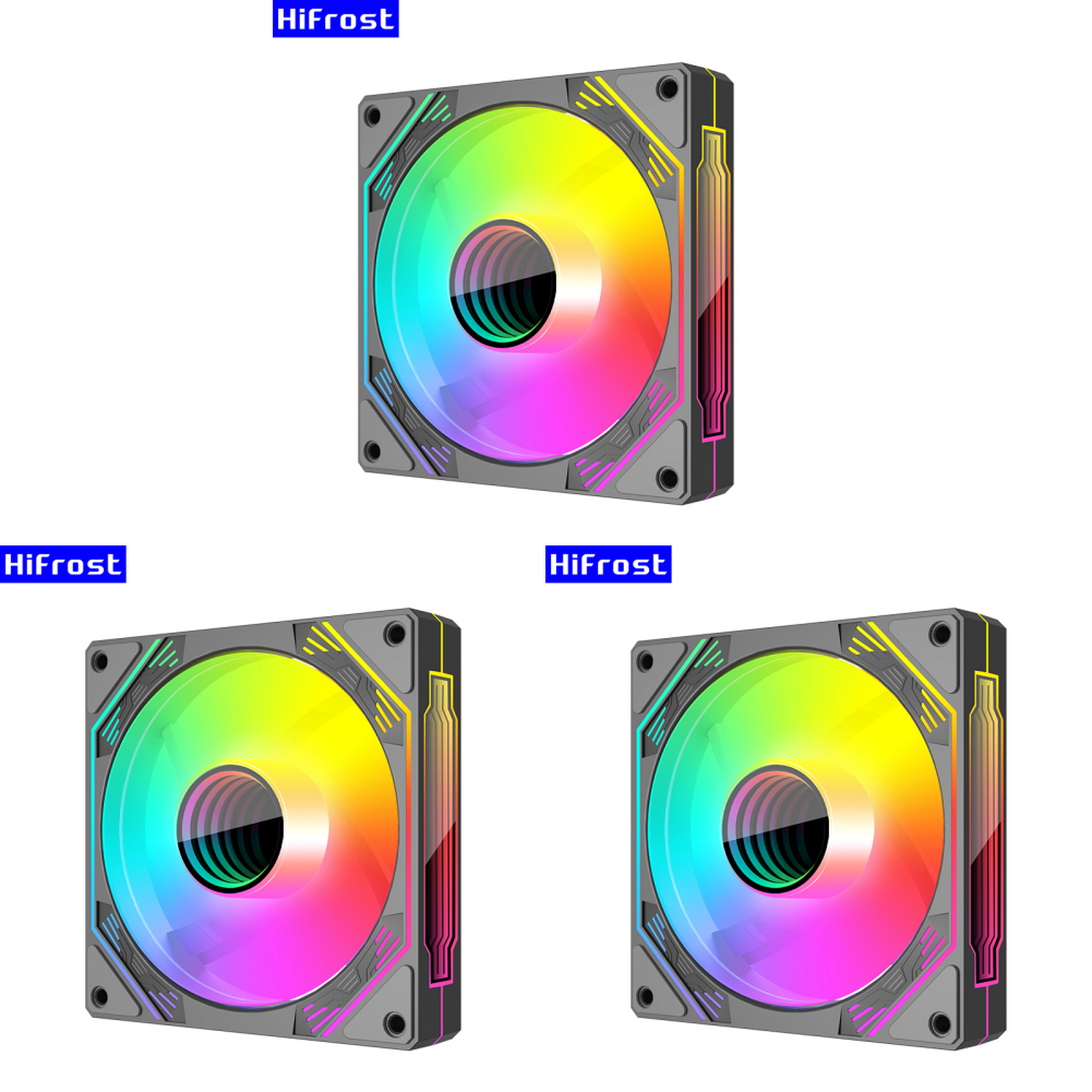 Ventilador de 120 mm 5 V ARGB 12 V Enfriador de caja delantera Chasis PWM de 3 pines y 4 pines ...