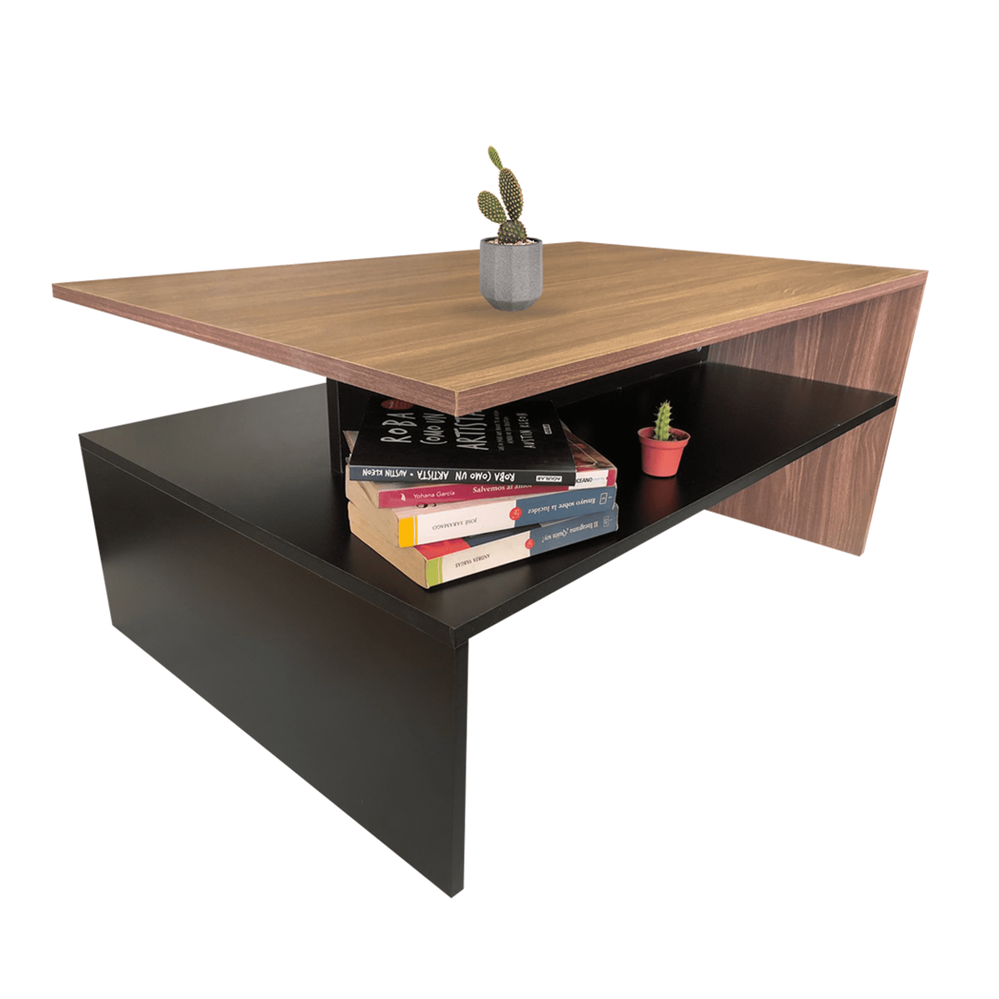 Mesa de Centro, Doble repisa, Bicolor, Minimalista. DECOMOBIL Mesa de ...