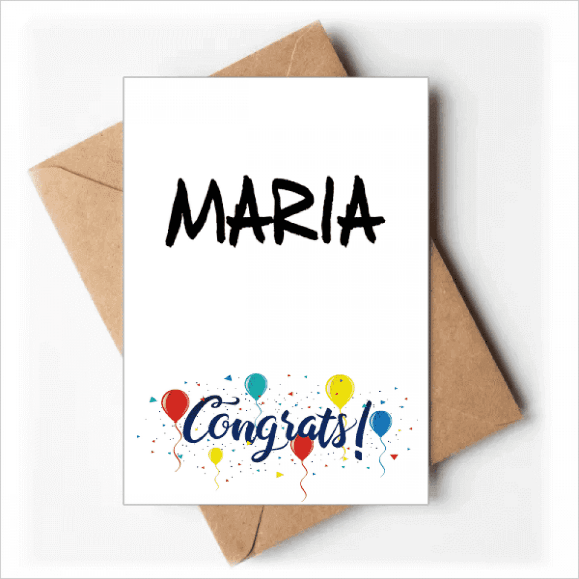 Special Letra Ingles Nombre Maria Sobre de la Carta de felicitación de ...