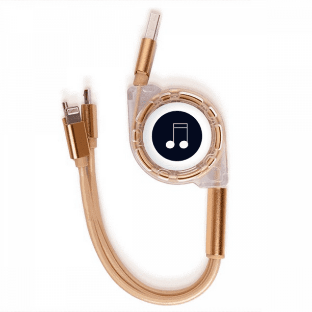 Duplicado demiquaver notas musicales Cable de carga telescópico ...