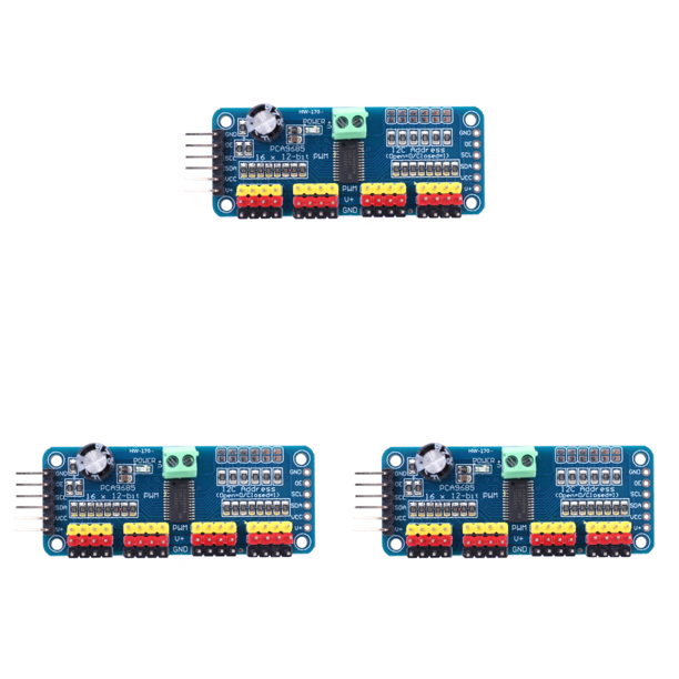 Módulo Controlador PCA9685 Interfaz IIC PWM 16 Canales Y 12 Bits ...
