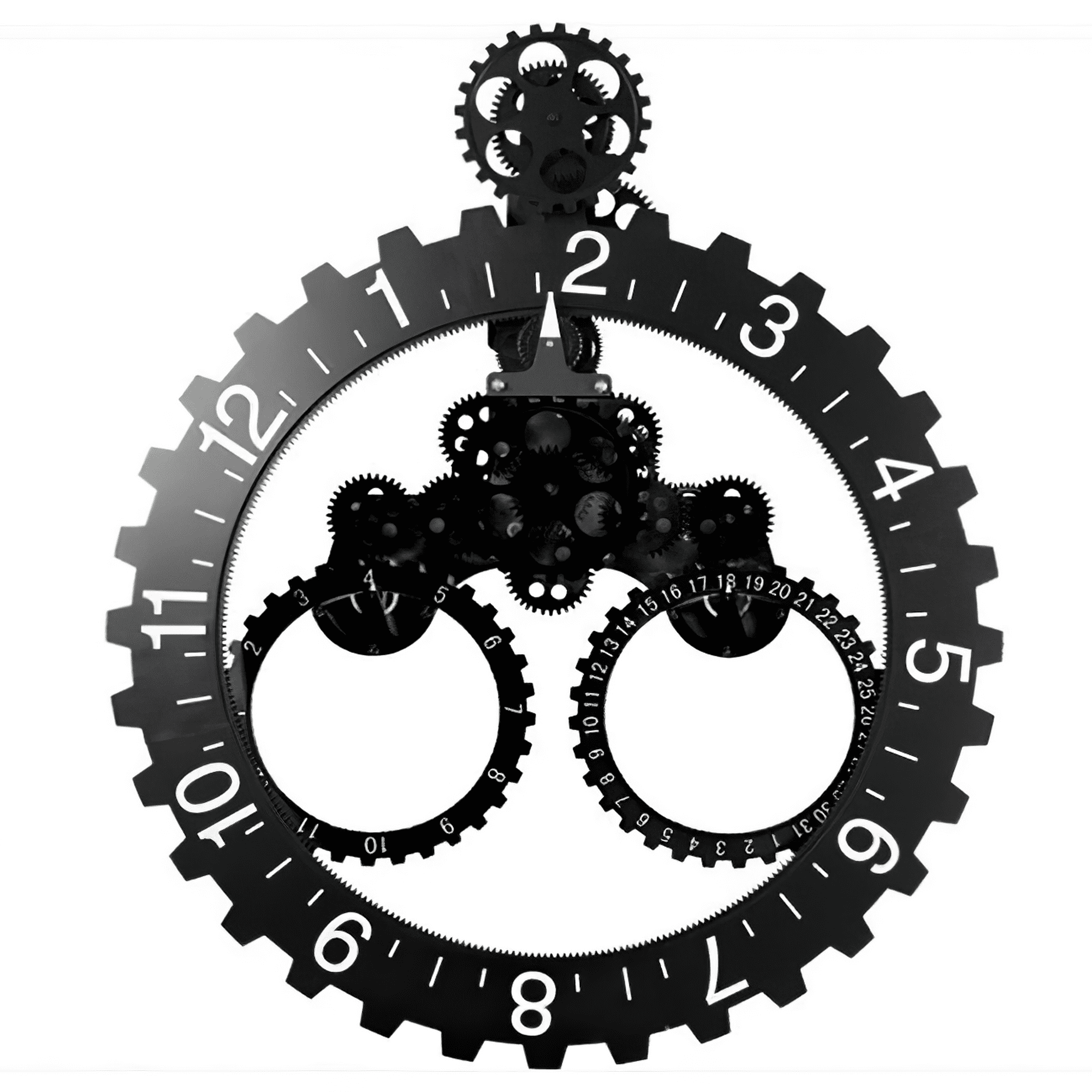 Reloj de pared engranajes industrial ilios innova mecánico 3D | Walmart ...