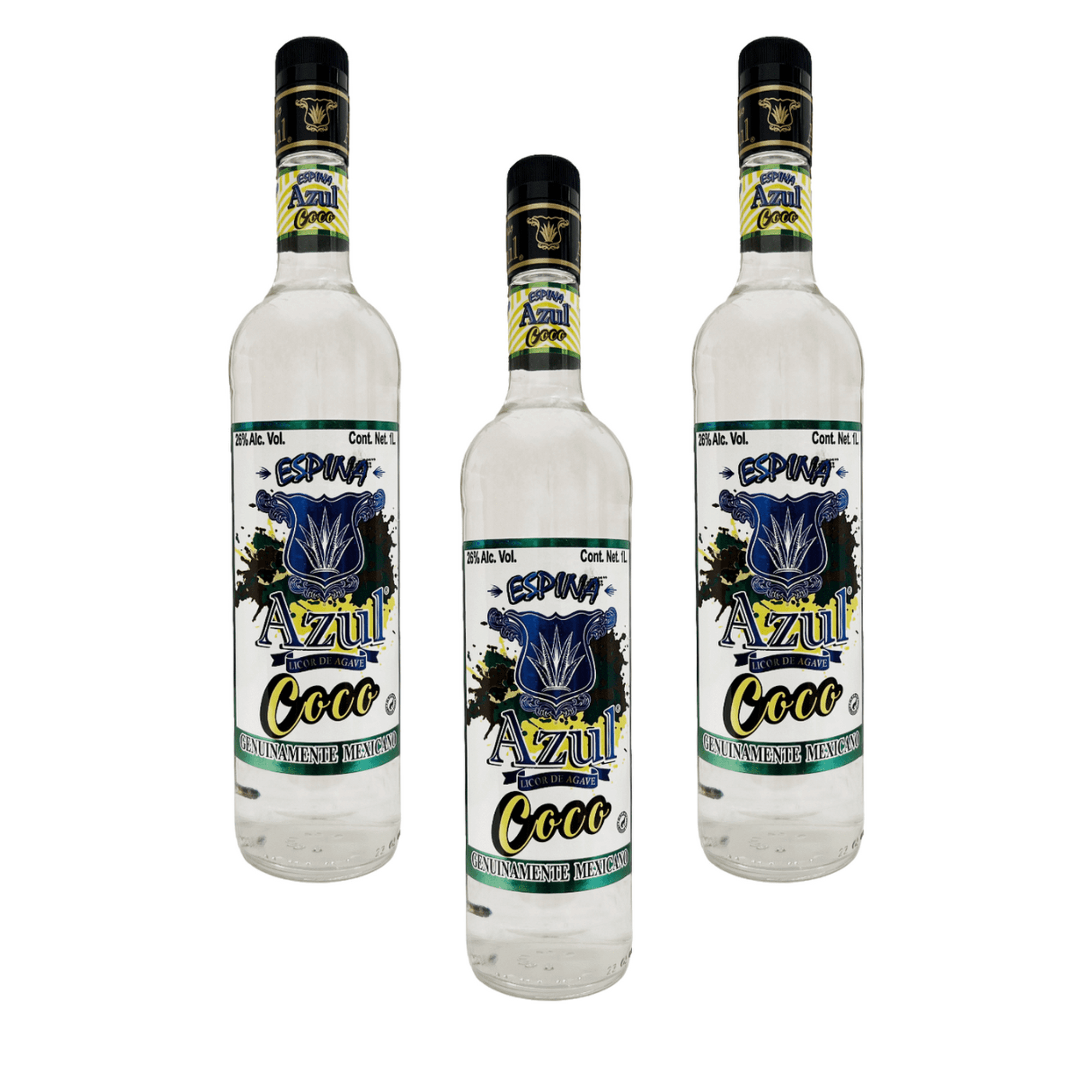 Tripack Licor de Agave Espina Azul Coco 1000 Ml Espina Azul Licor de ...