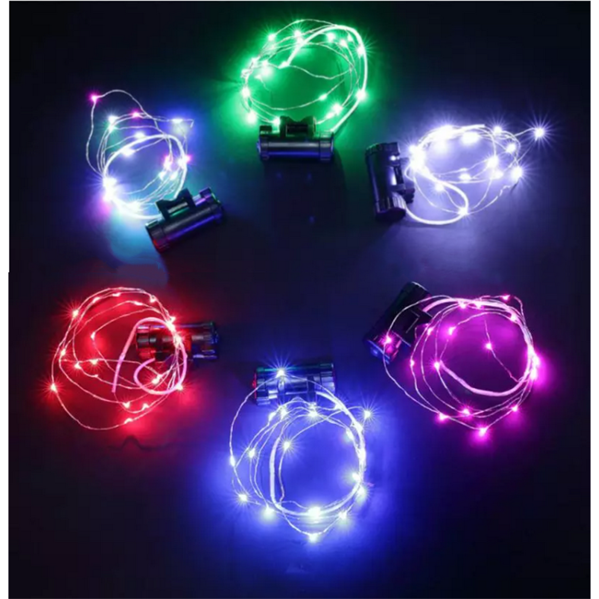 Paquete de 6 luces LED para rueda de bicicleta con pilas incluidas ...
