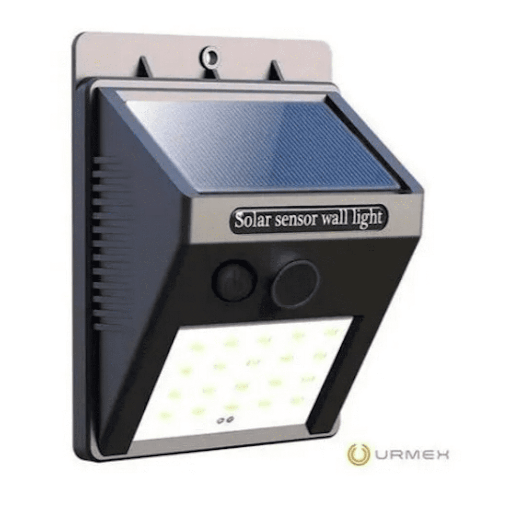 Kit De 2 Lámparas Solar Sensor Movimiento 20 Leds Exterior negro ...