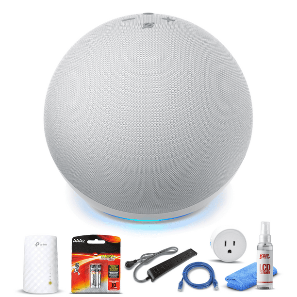 Amazon Echo (4th Gen) Smart Home Hub with Alexa - White + WiFi Smart ...