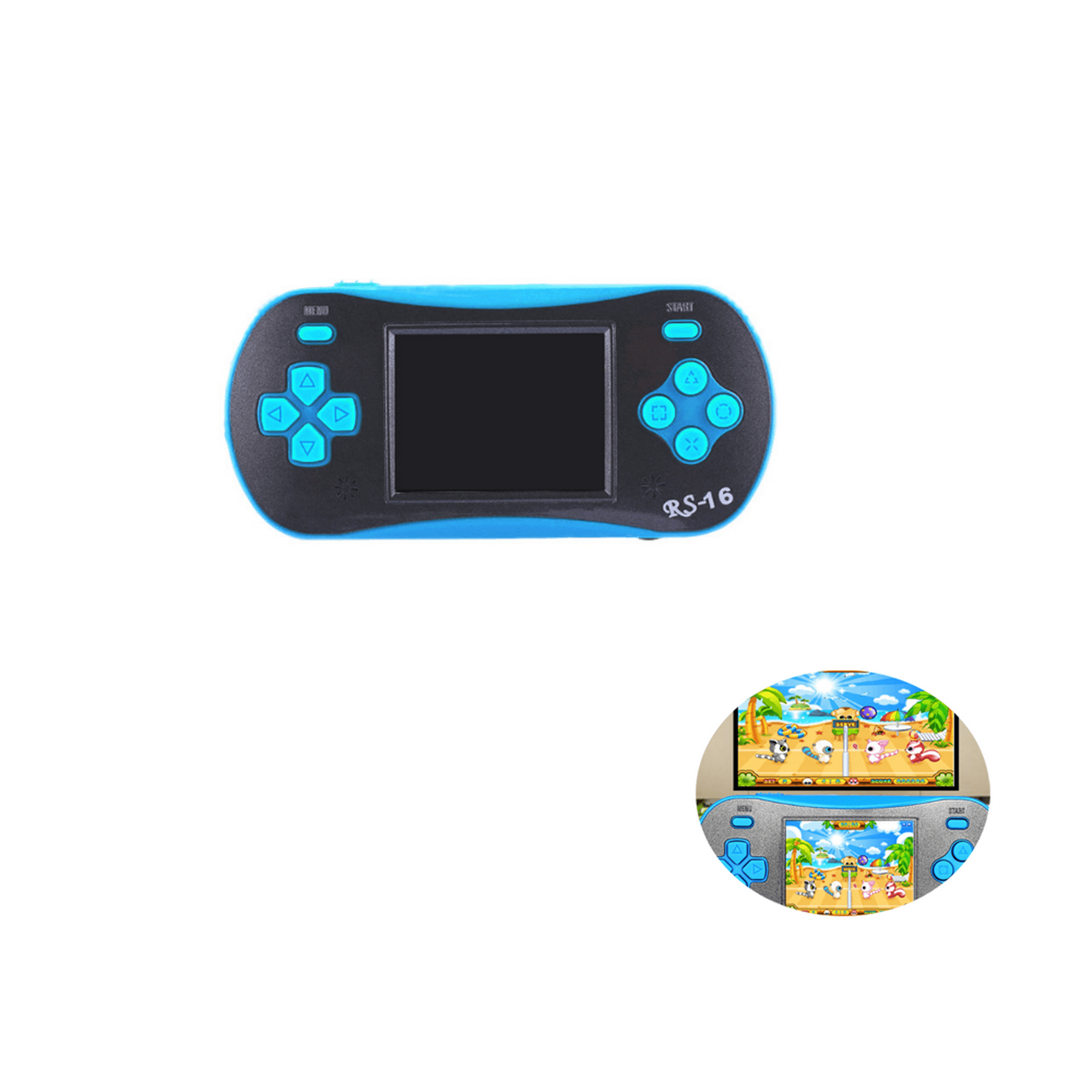 Consola de juegos retro nostálgica FC Games 260 palmtop en azul ...