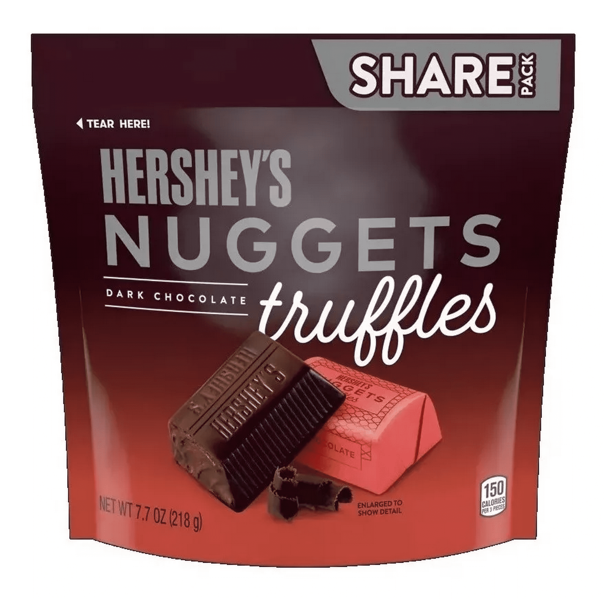 HERSHEY'S, NUGGETS Dark Chocolate Truffles Candy, 7.7 oz, Share Pack ...