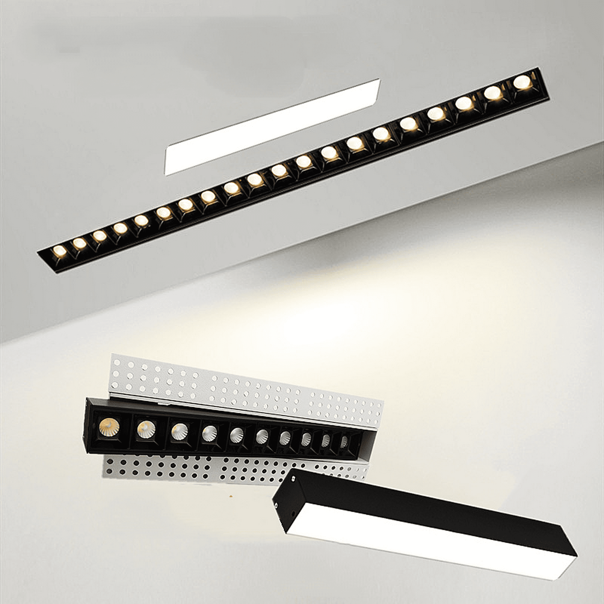 Luces LED, Lámparas lineales empotradas-15W 407 * 45mm ACTIVE ...