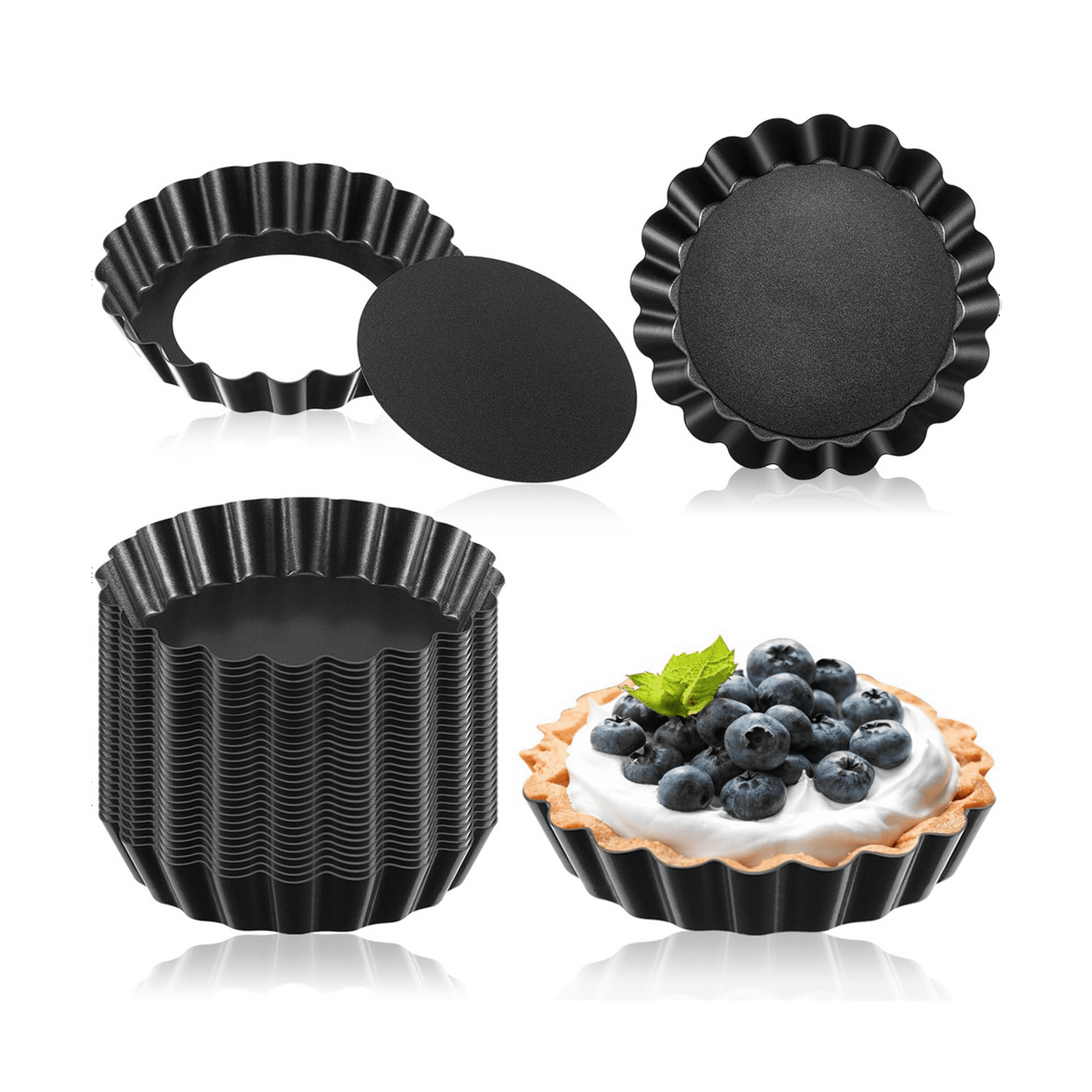 32 Piezas Mini Moldes para Tarta de 3 Pulgadas Molde para Tarta de ...