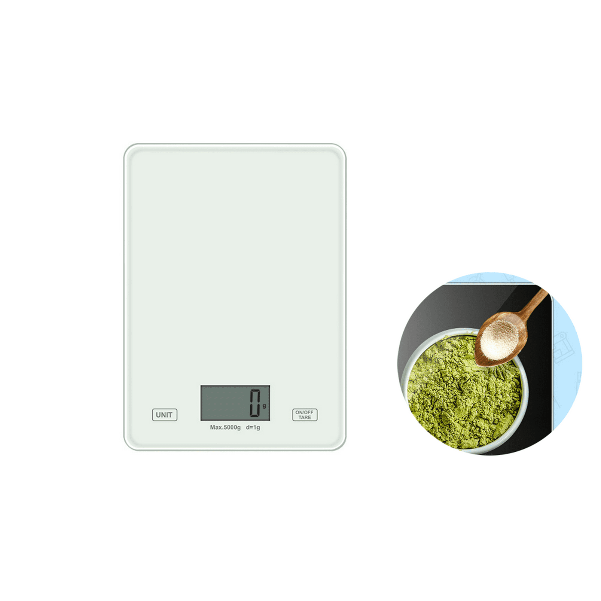 Báscula de cocina para alimentos, mini báscula pequeña de 5 kg, báscula ...