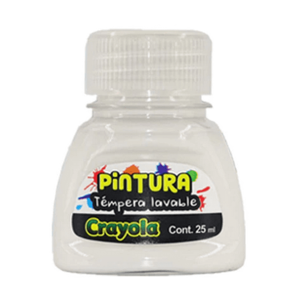PINTURA TEMPERA CRAYOLA 25ML BLANCO paq 10 pz Crayola 12121 | Bodega ...