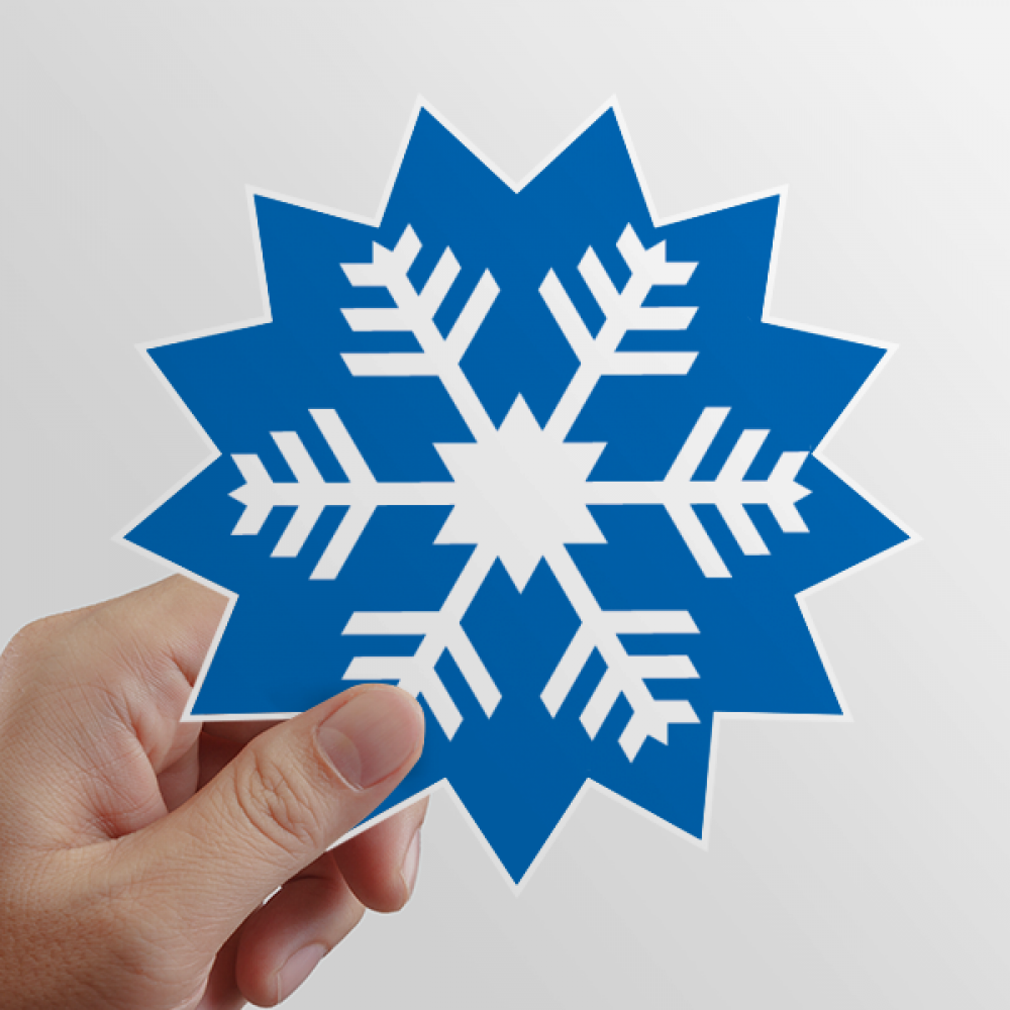 Deporte de invierno Azul Snowflake silueta Calcomanías solares de ...